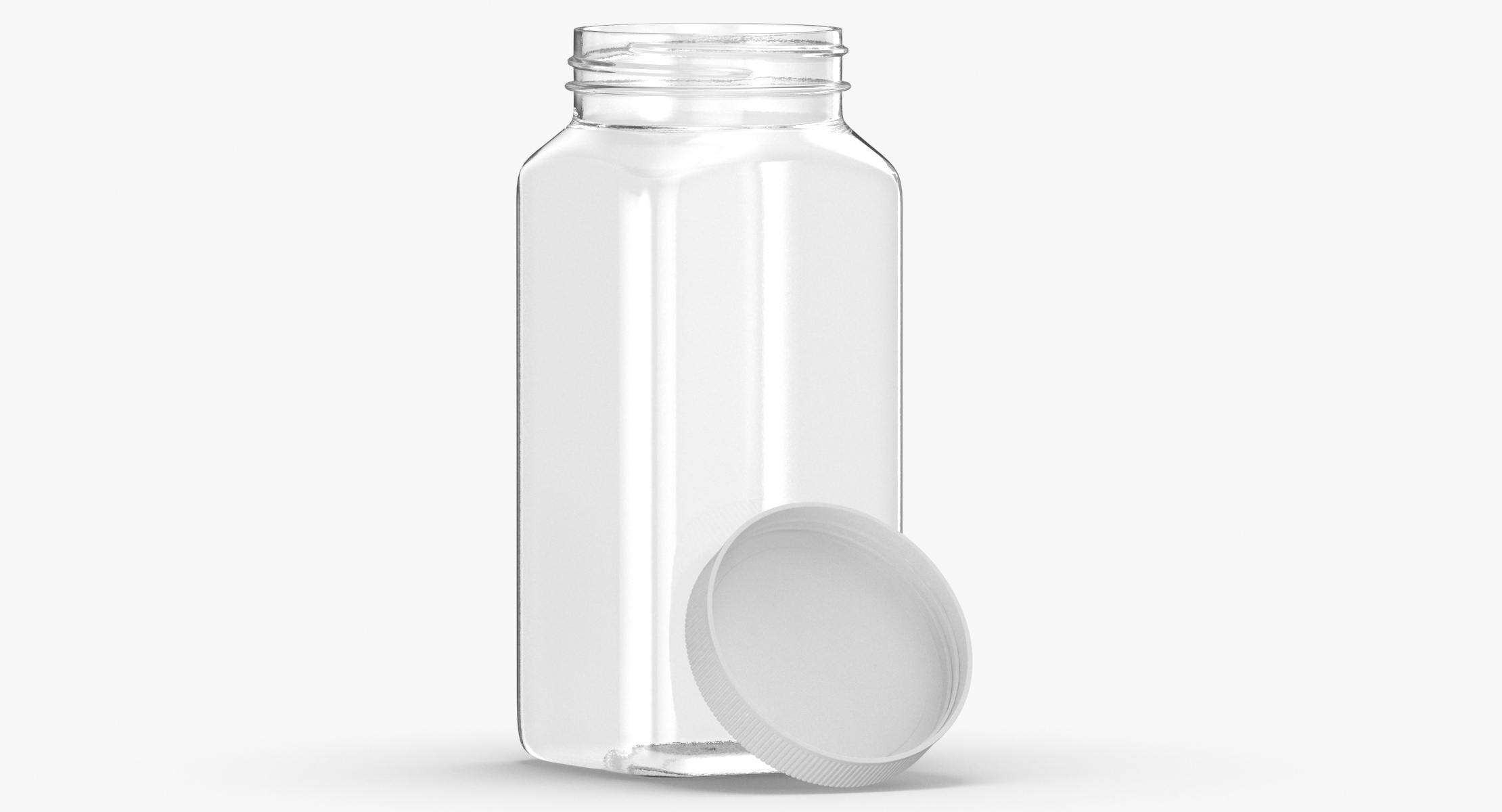 3D 16oz 480ml Plastic Square Bottles Transparent Collection 02 - 3 models - TurboSquid 1955916