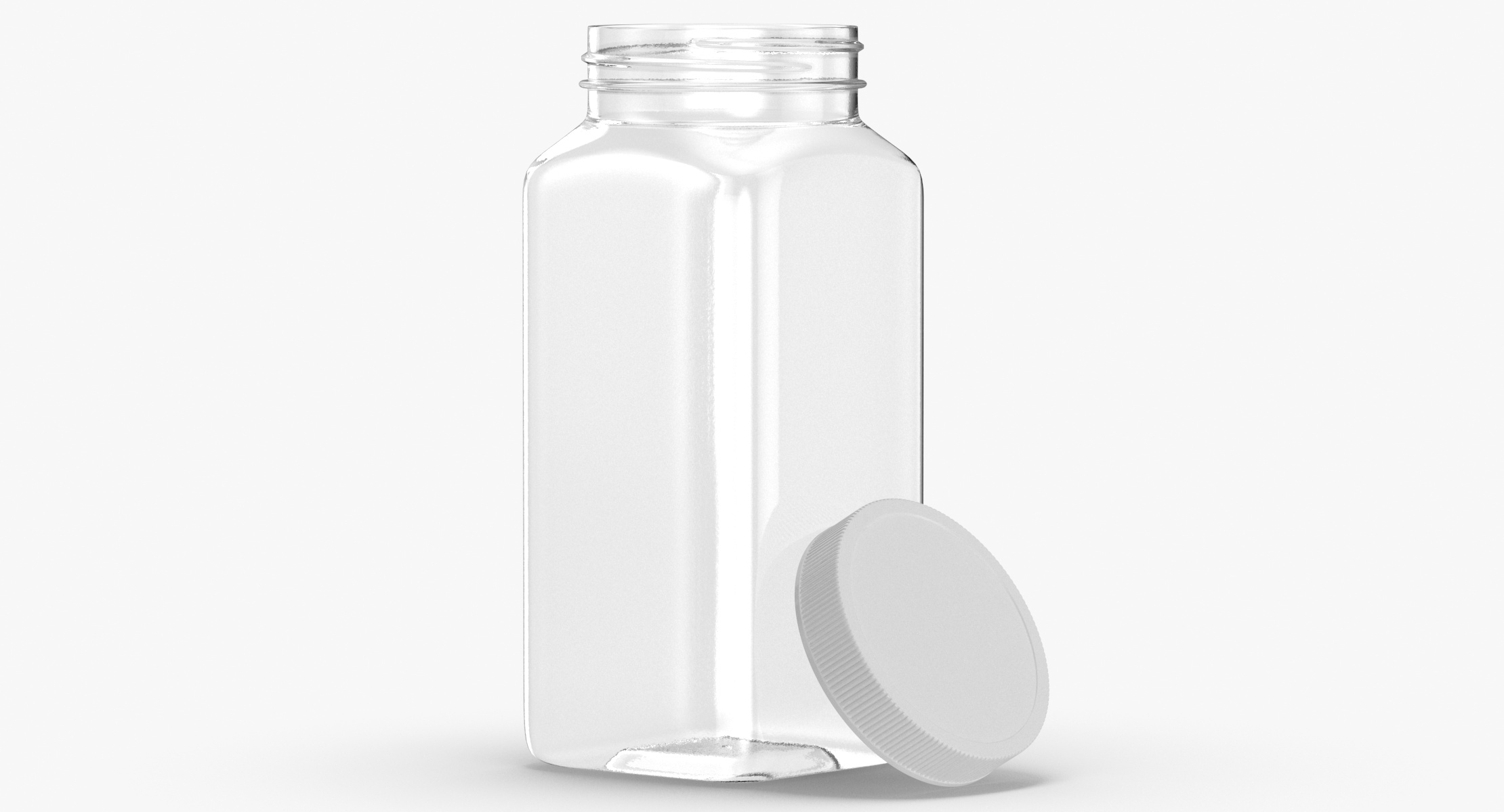 3D 16oz 480ml Plastic Square Bottles Transparent Collection 02 - 3 models - TurboSquid 1955916