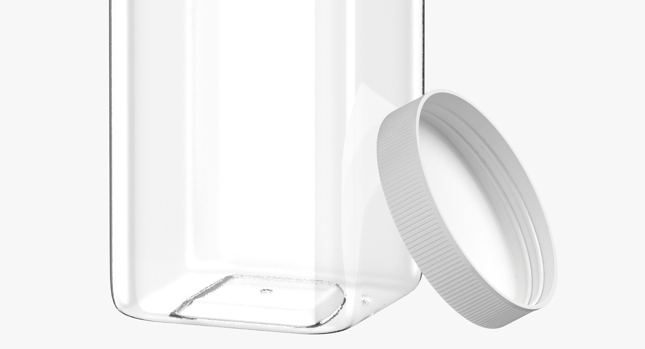 3D 16oz 480ml Plastic Square Bottles Transparent Collection 02 - 3 models - TurboSquid 1955916