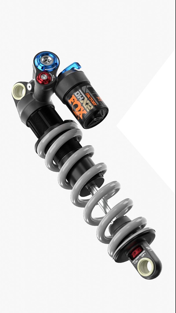 3D Model FOX DHX2 Shock In Silver - TurboSquid 2070597