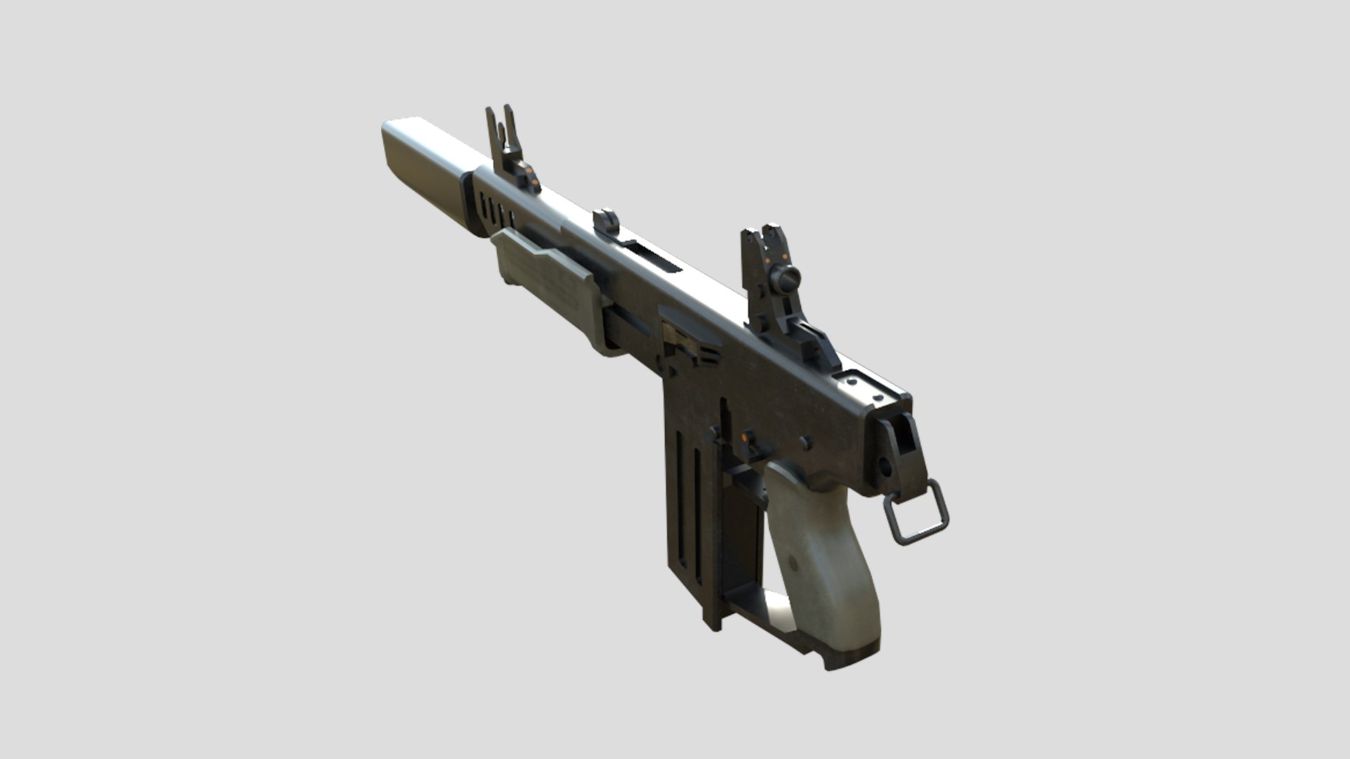 3D Blaster Gun II Low Poly-Game Ready Gun 002 model - TurboSquid 2108225