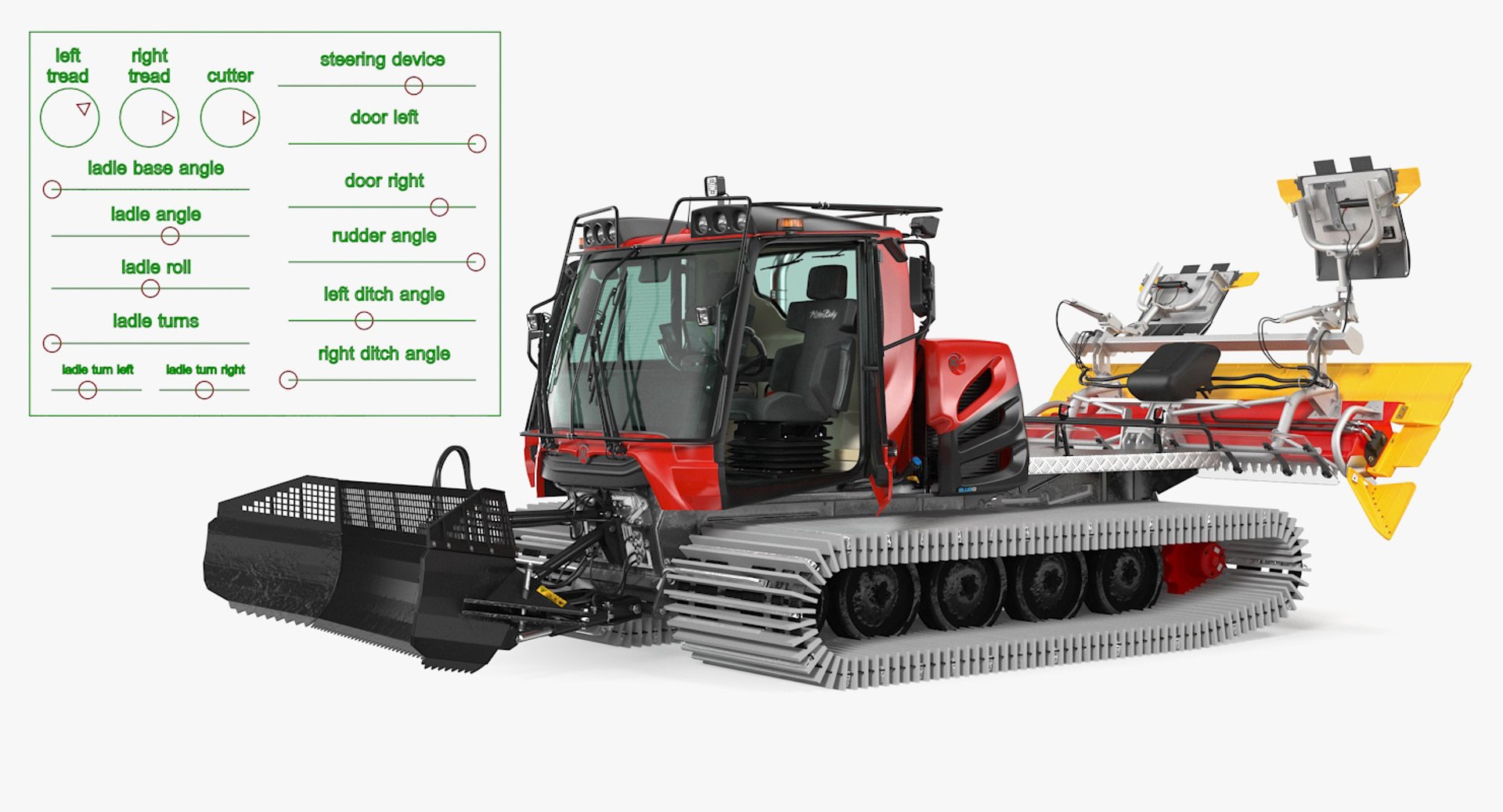 Snowcat Pistenbully 100 Snow 3D Model - TurboSquid 1398443