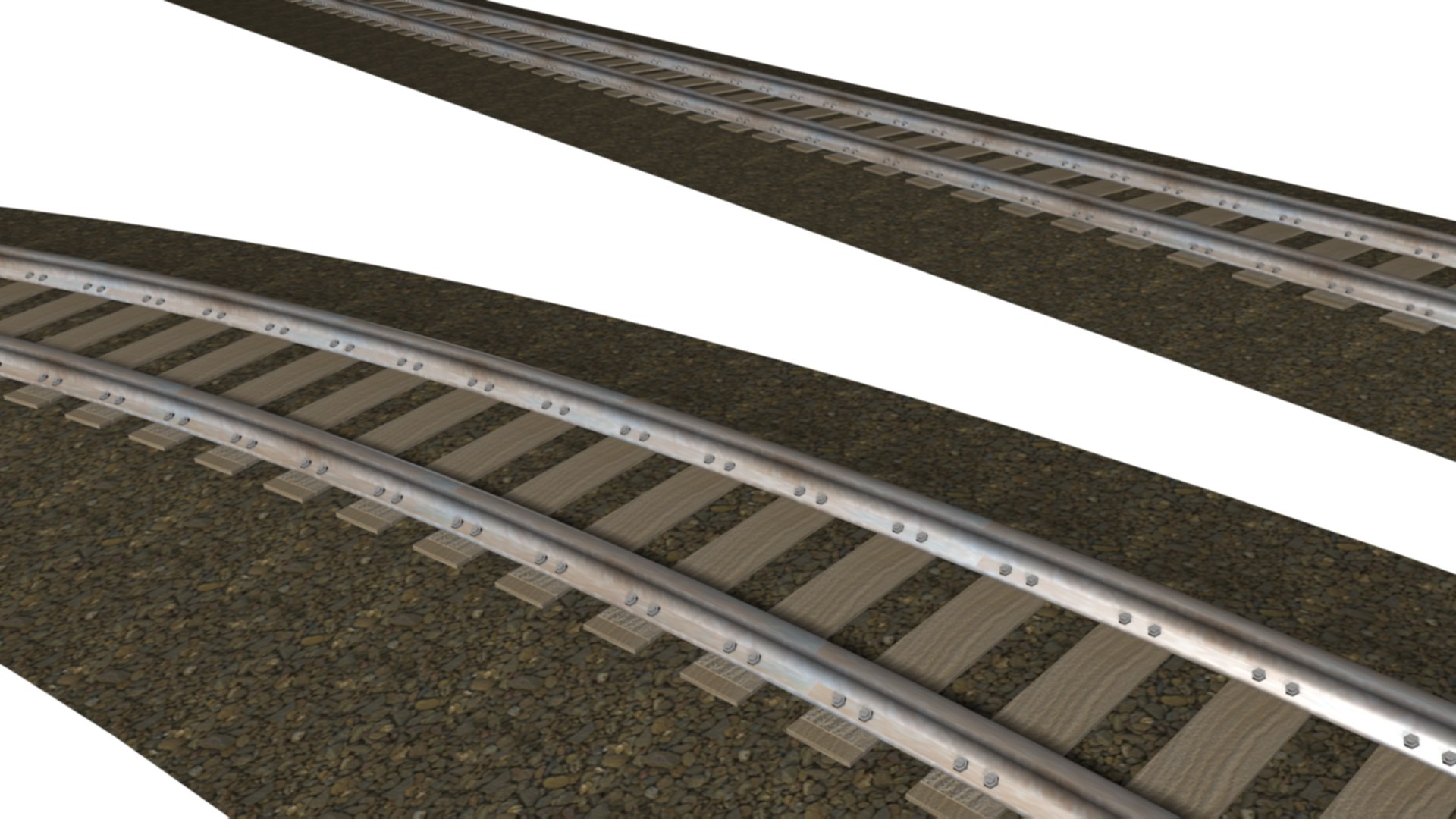 3D Railway Track Model - TurboSquid 2015436