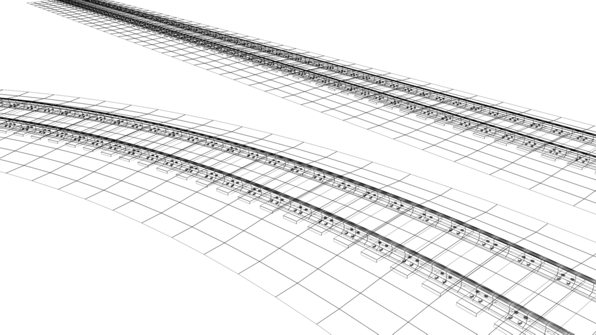 3D Railway Track Model - TurboSquid 2015436