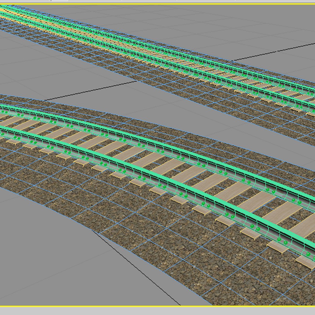 3D Railway Track Model - TurboSquid 2015436
