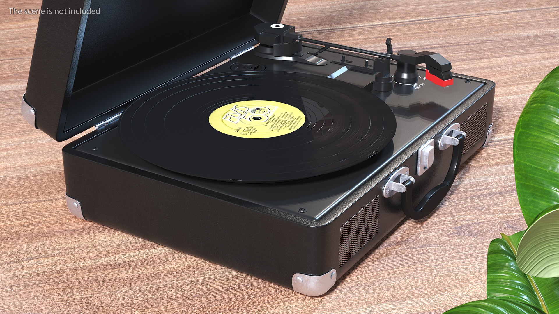 Retro Turntable Player with Vinyl Record model - TurboSquid 2098274
