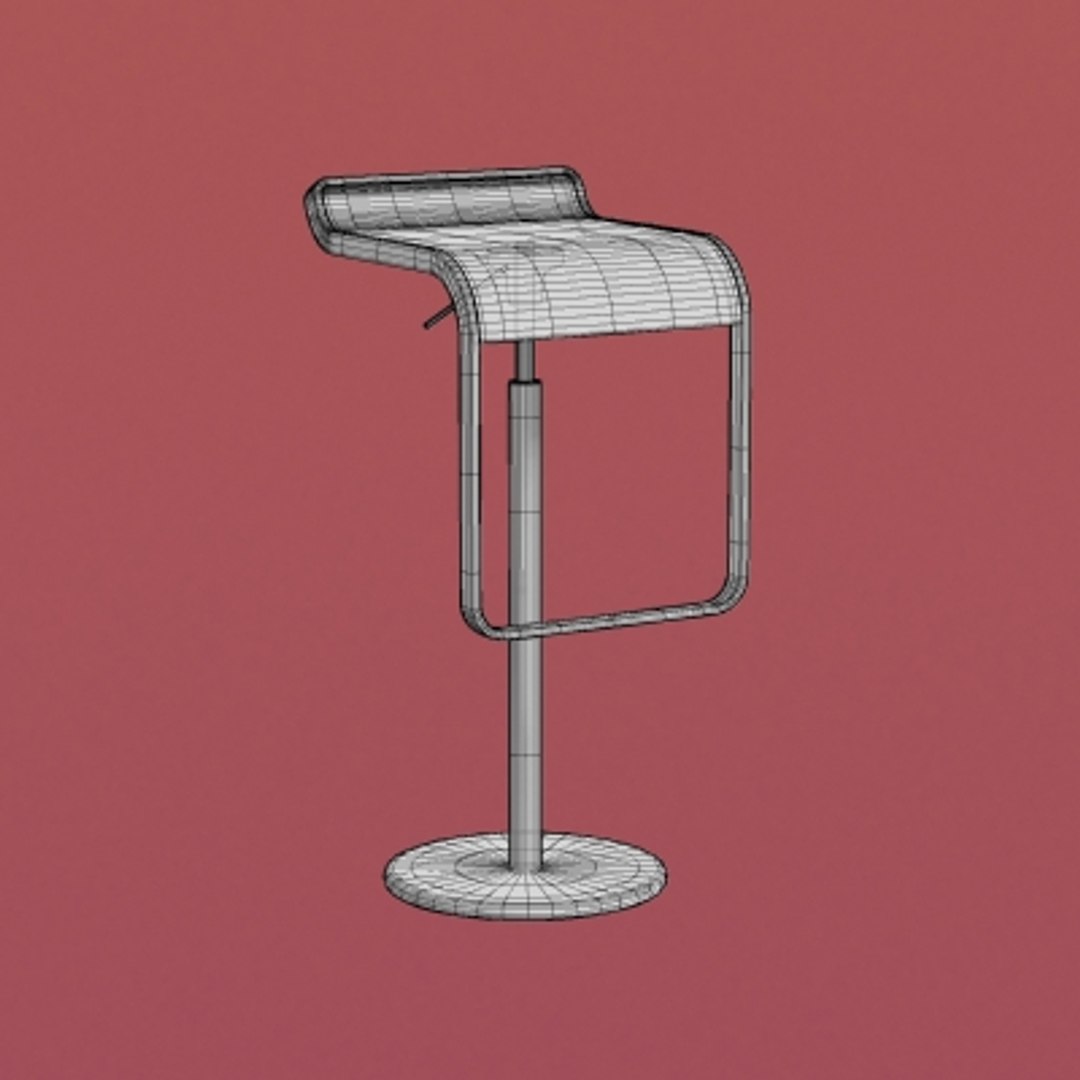 3d Model Piston Stool
