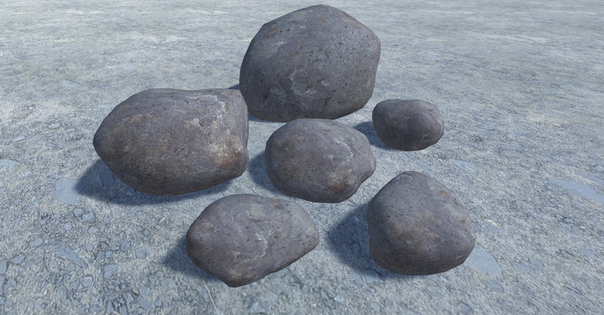 3D 6 rocks model - TurboSquid 1160273