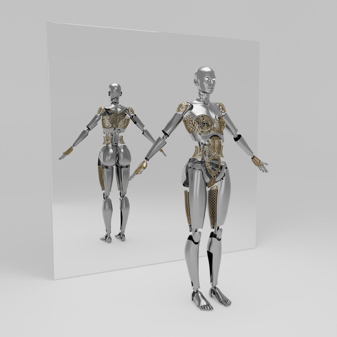 SCI-FI HUMANOID FEMALE ROBOT RIGGED 3D Model - TurboSquid 2379950