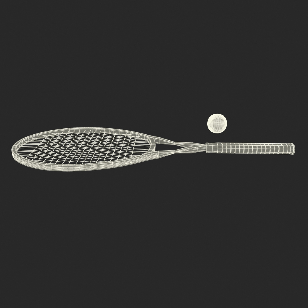 3d Tennis Racket Ball Model