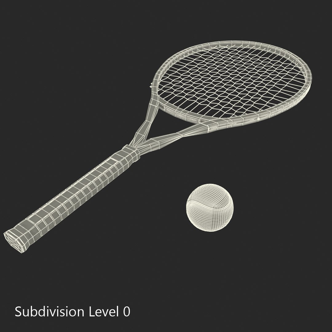 3d Tennis Racket Ball Model