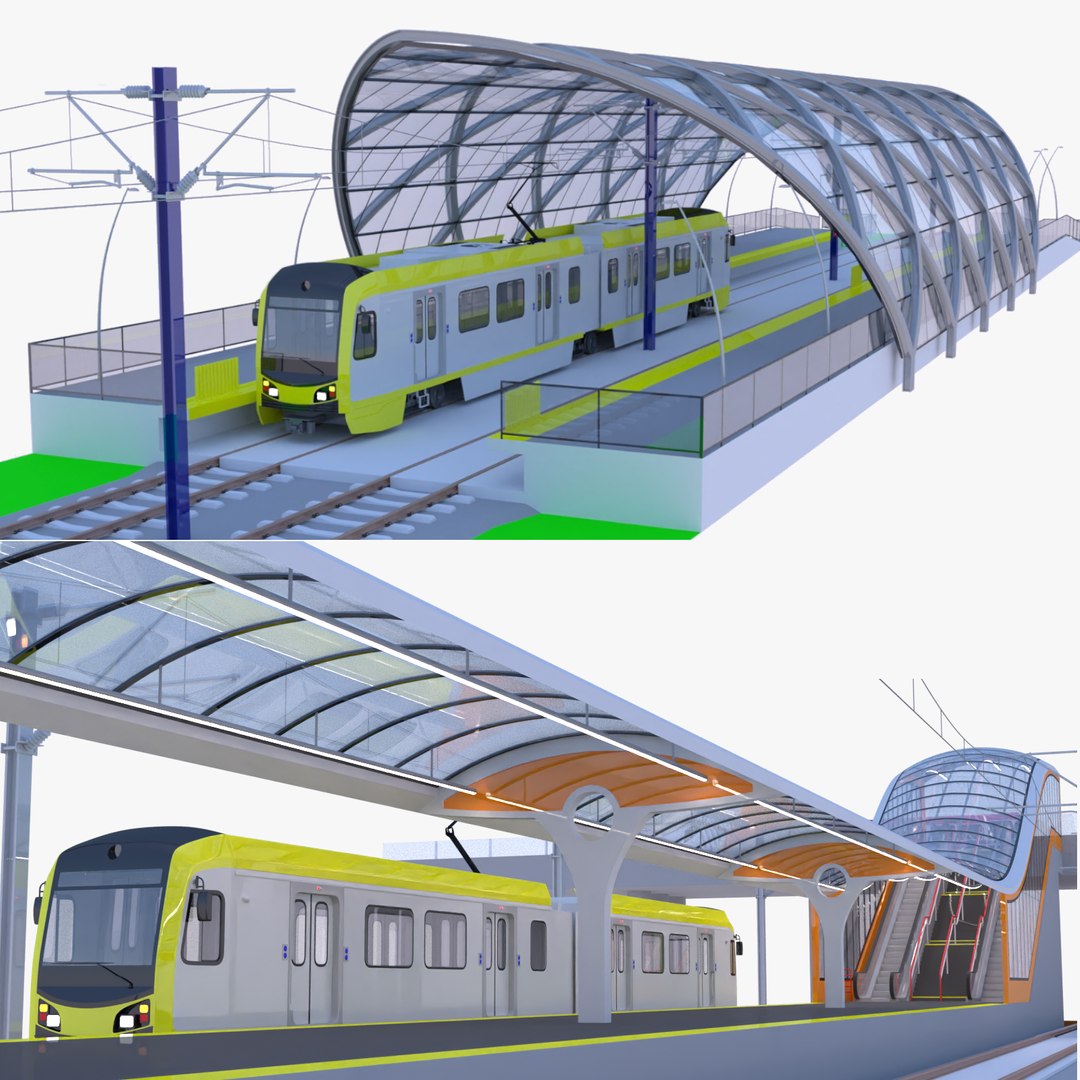 3D LA Light Rail Stations Model - TurboSquid 2307653