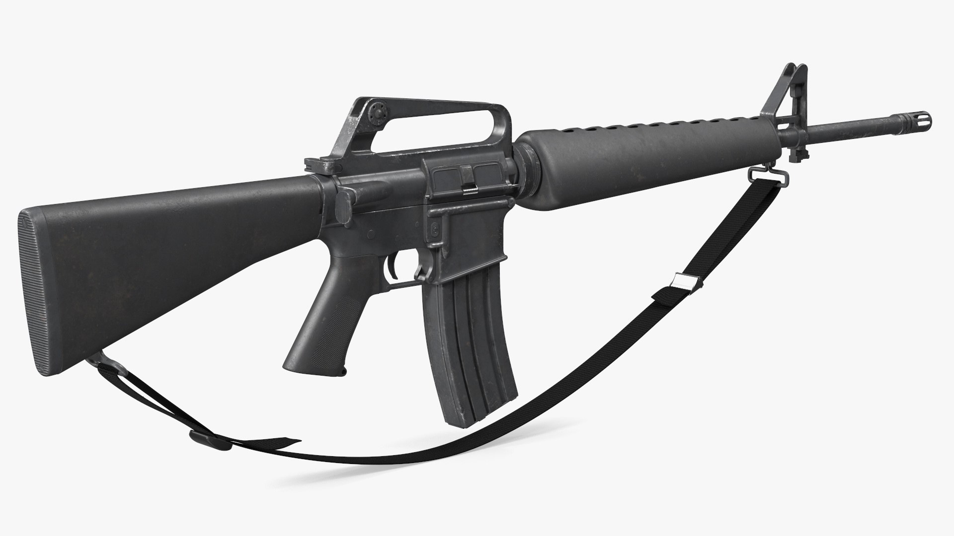 3D Assault Rifle M16 With Sling - TurboSquid 2216679