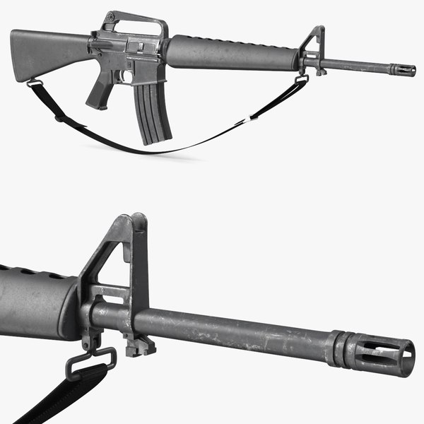 Rifle de assalto M16 com funda Modelo 3D - TurboSquid 2216679