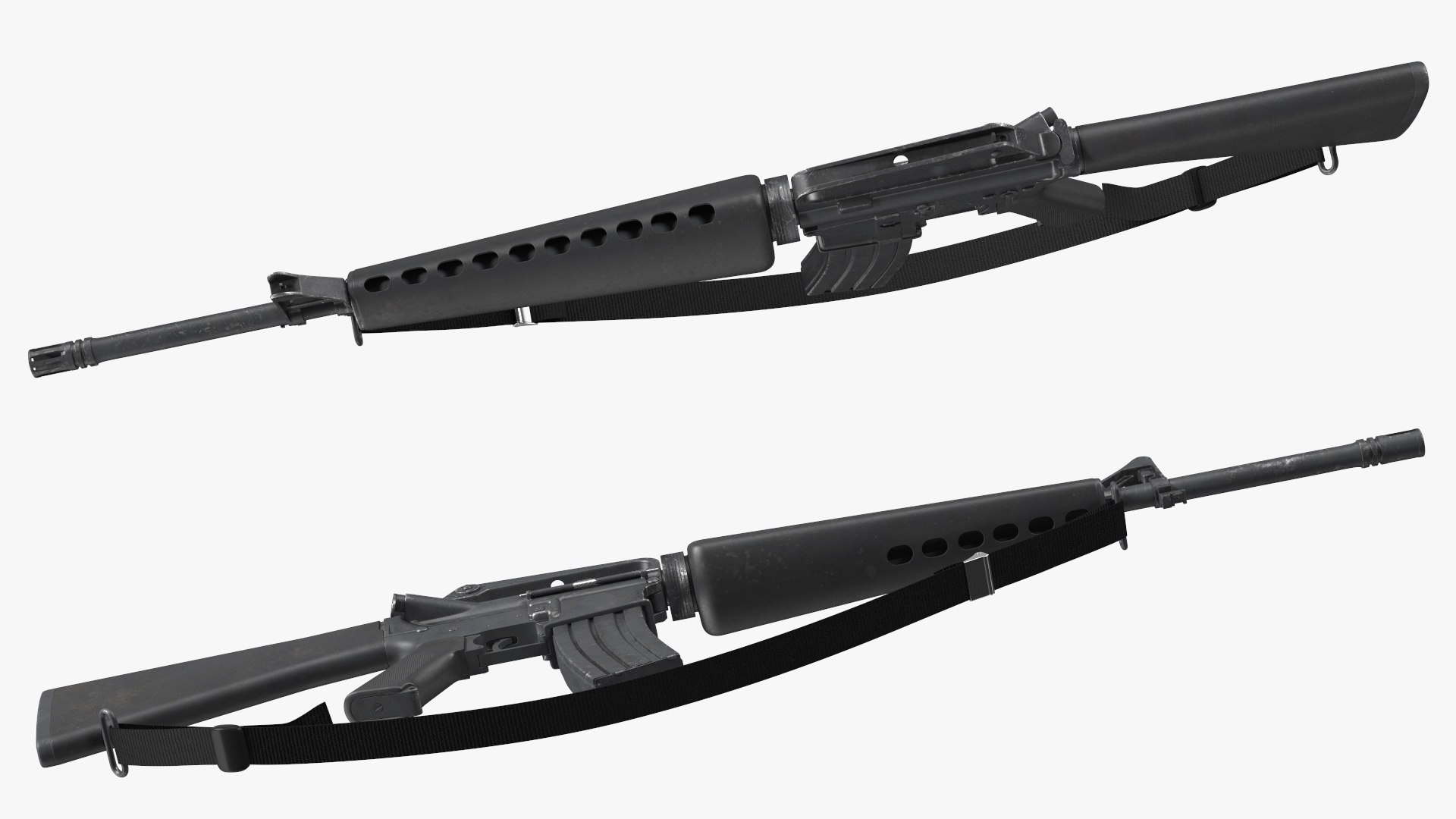 3D Assault Rifle M16 With Sling - TurboSquid 2216679