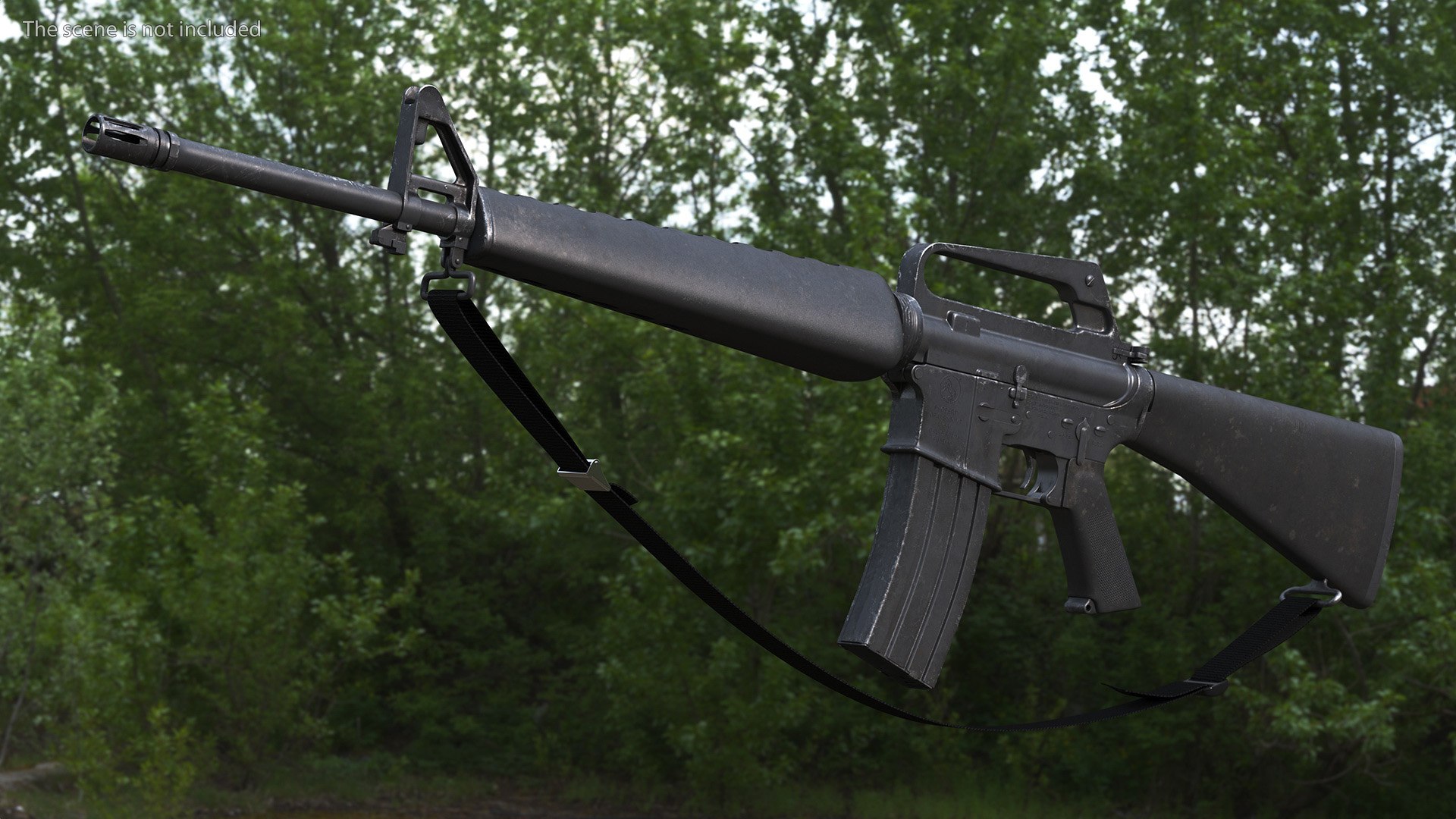 3D Assault Rifle M16 With Sling - TurboSquid 2216679