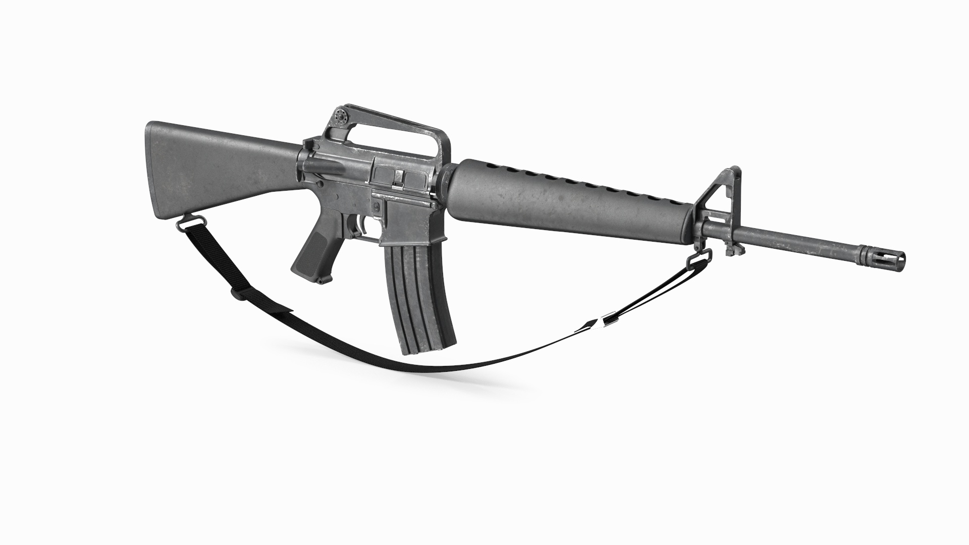 3D Assault Rifle M16 With Sling - TurboSquid 2216679