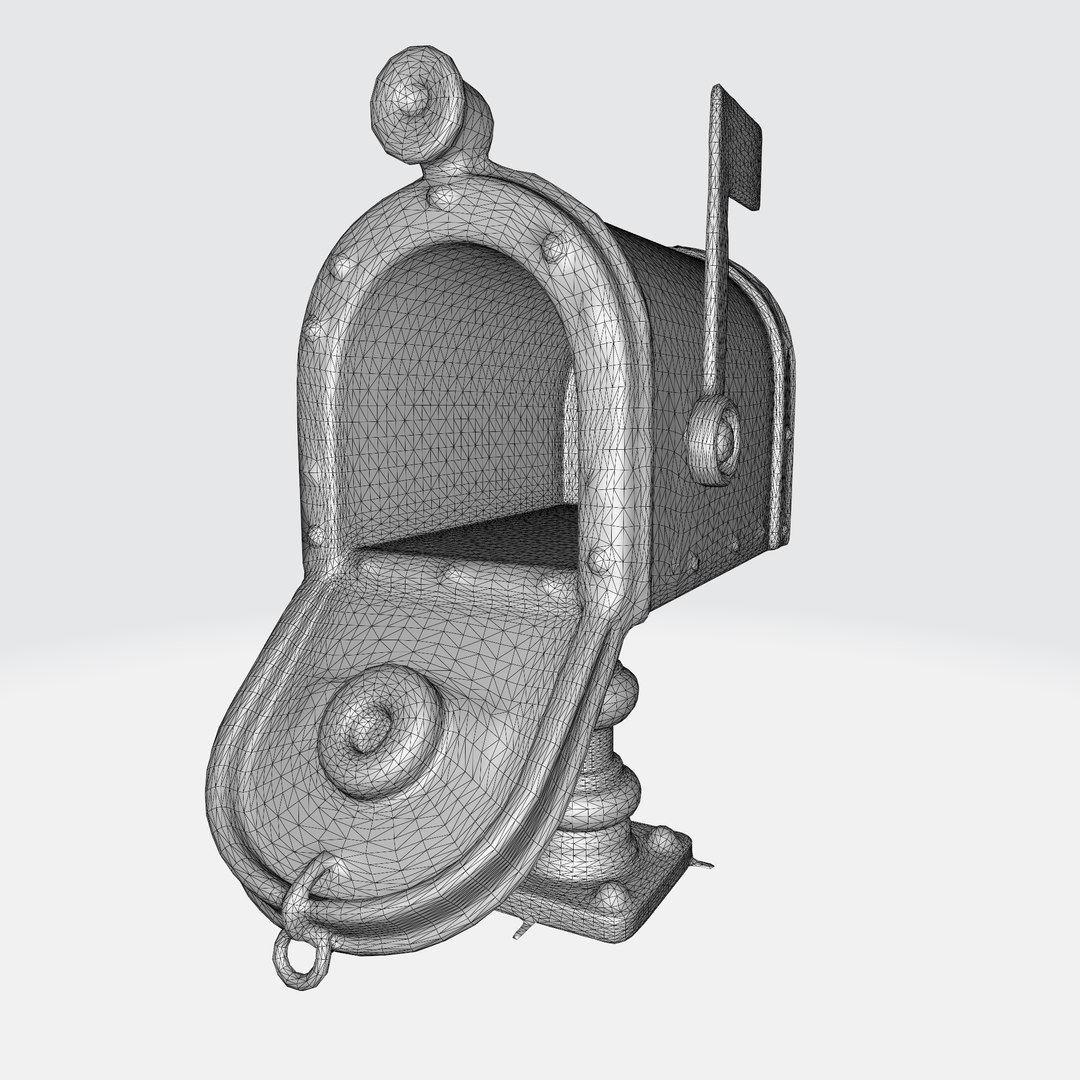 3D Retro Futuristic Metal Mailbox - TurboSquid 2331629