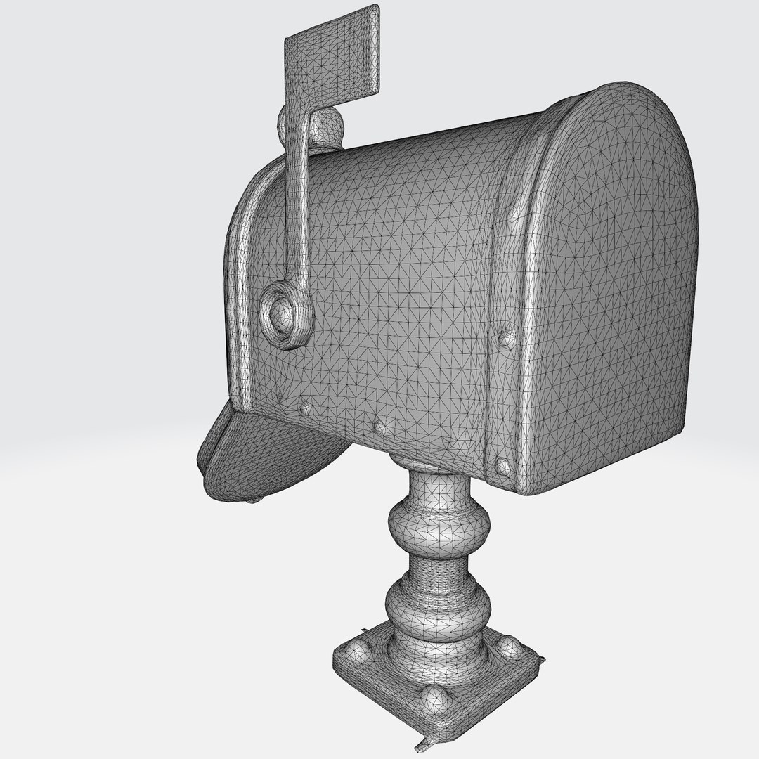 3D Retro Futuristic Metal Mailbox - TurboSquid 2331629