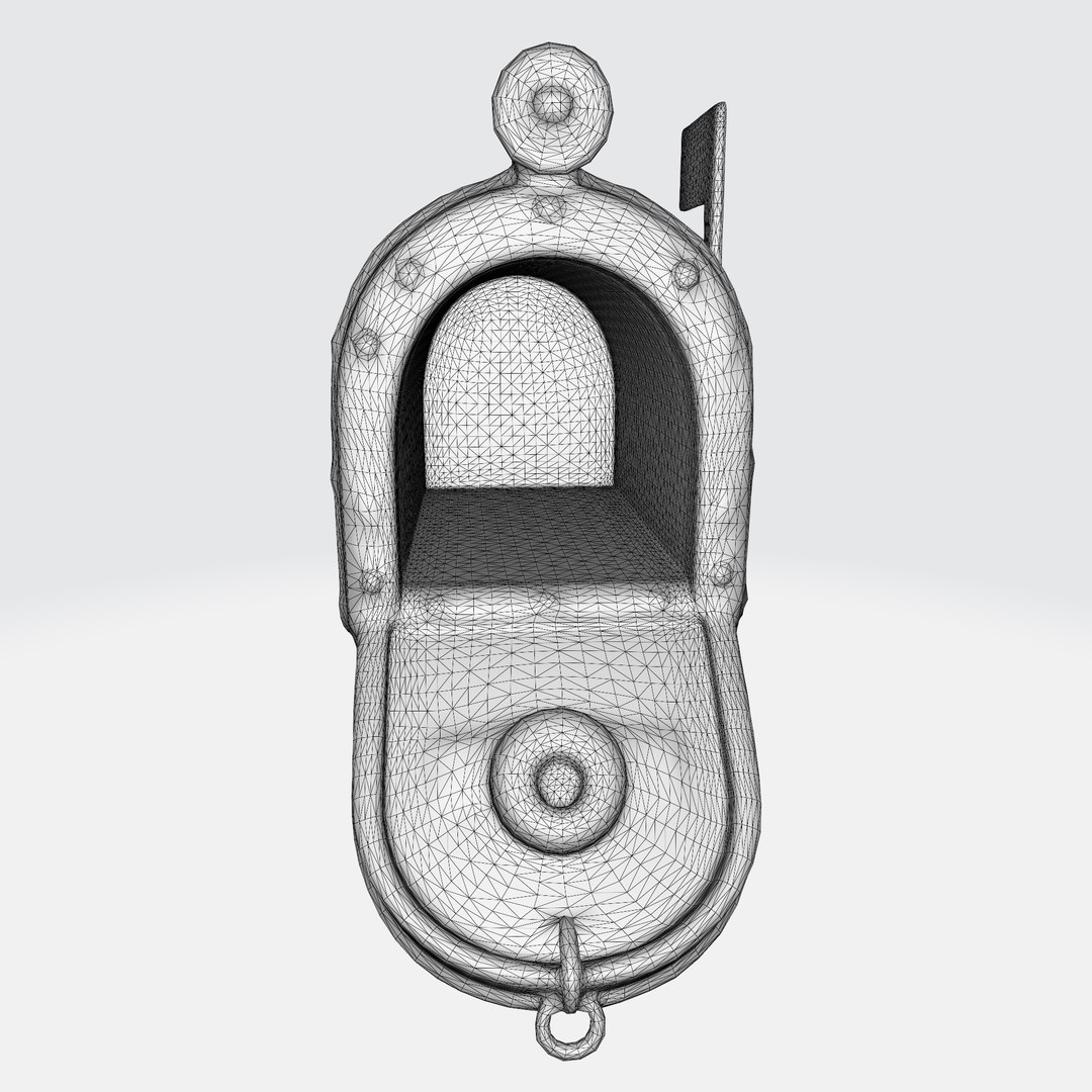 3D Retro Futuristic Metal Mailbox - TurboSquid 2331629