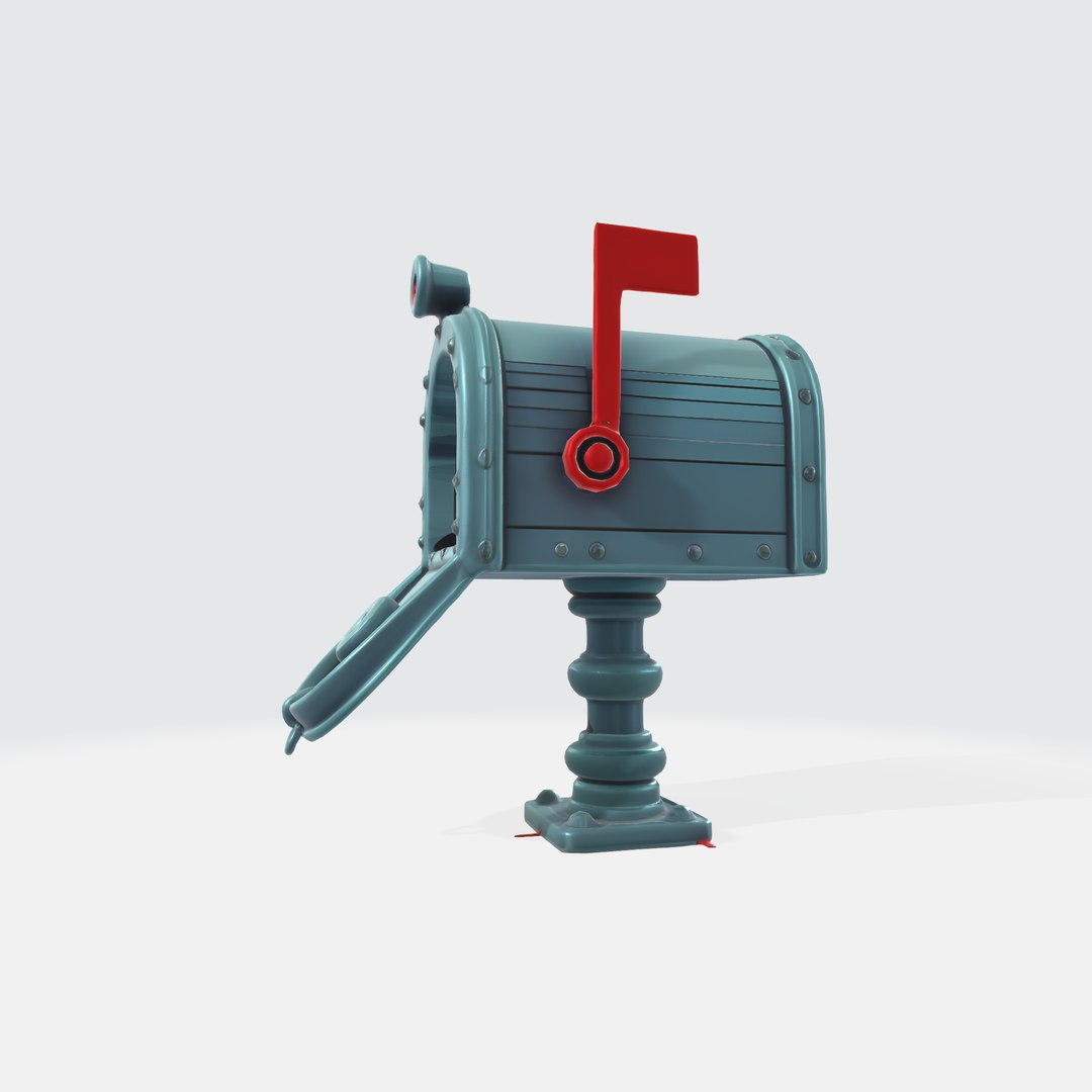 3D Retro Futuristic Metal Mailbox - TurboSquid 2331629