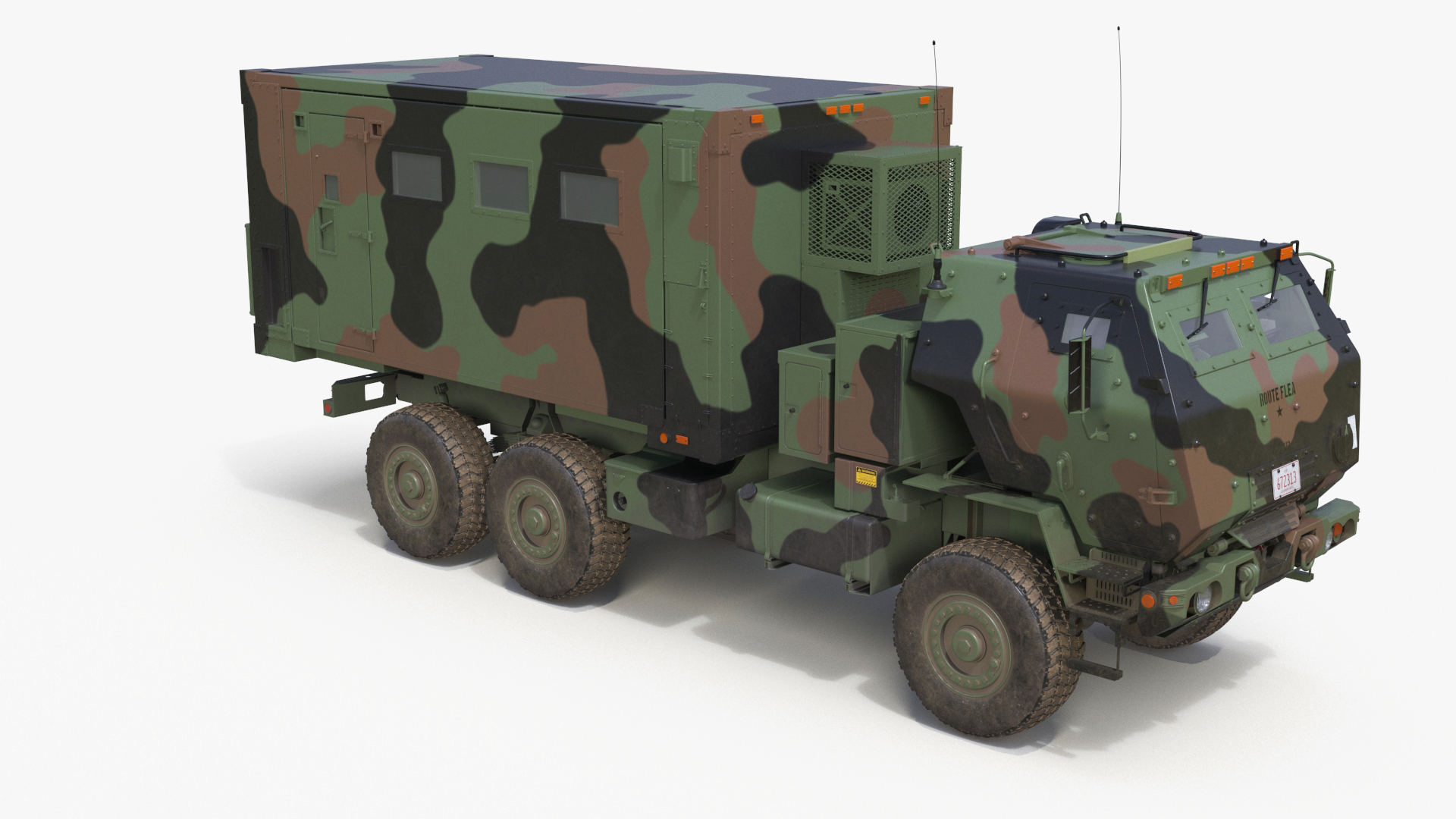Deployed Military Mobile Command Truck Simplified 3D Model - TurboSquid ...