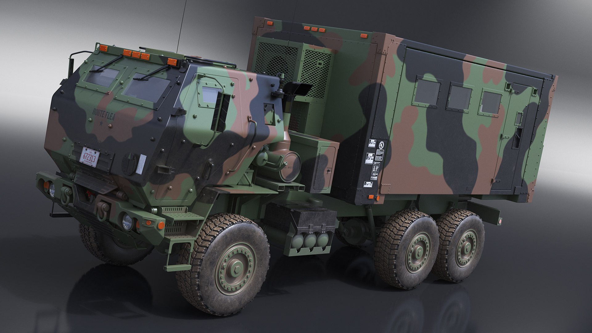 Deployed Military Mobile Command Truck Simplified 3D Model - TurboSquid ...