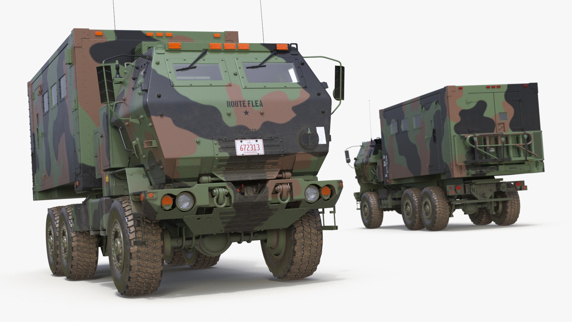 Deployed Military Mobile Command Truck Simplified 3D Model - TurboSquid ...
