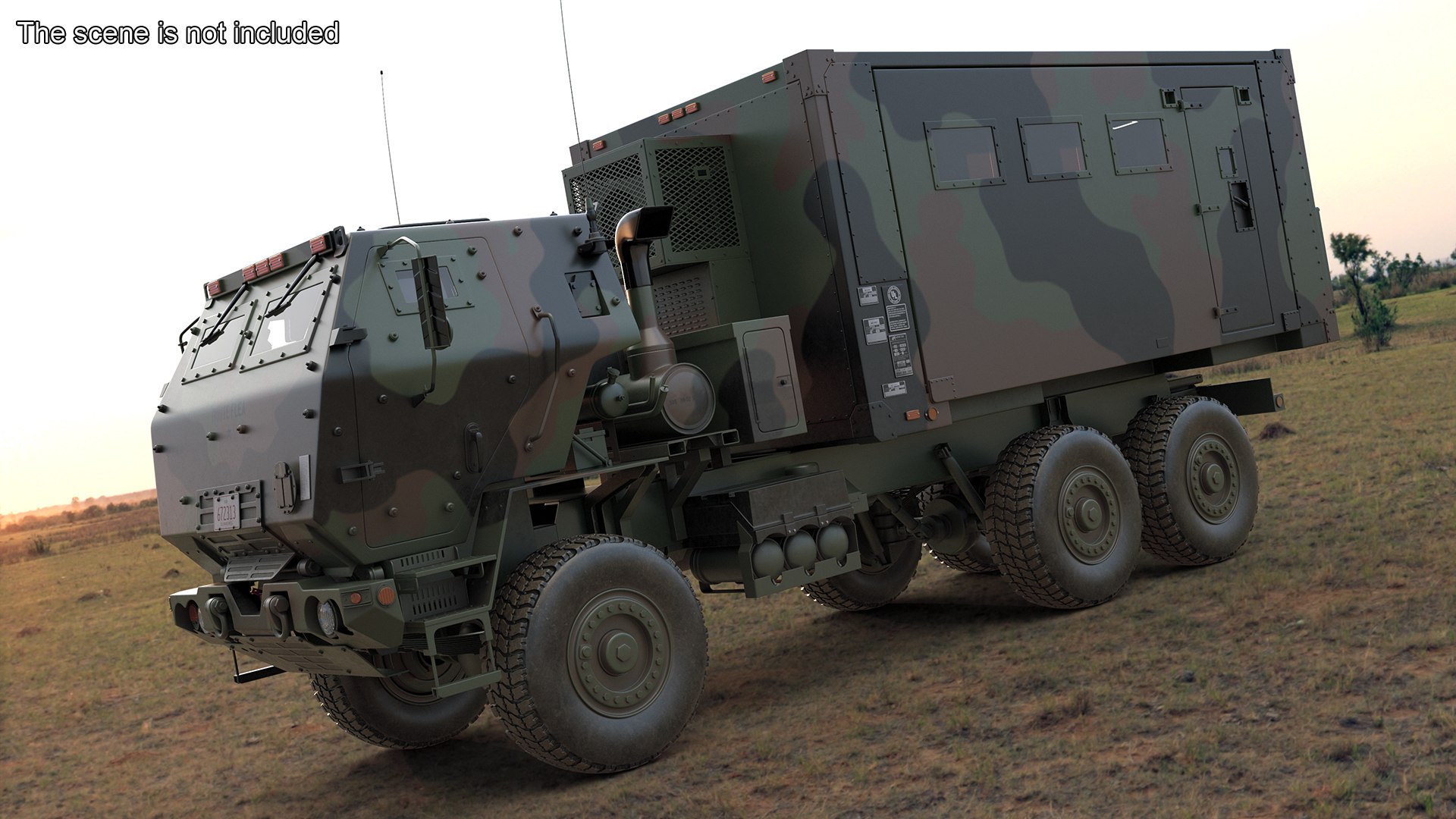 Deployed Military Mobile Command Truck Simplified 3D Model - TurboSquid ...