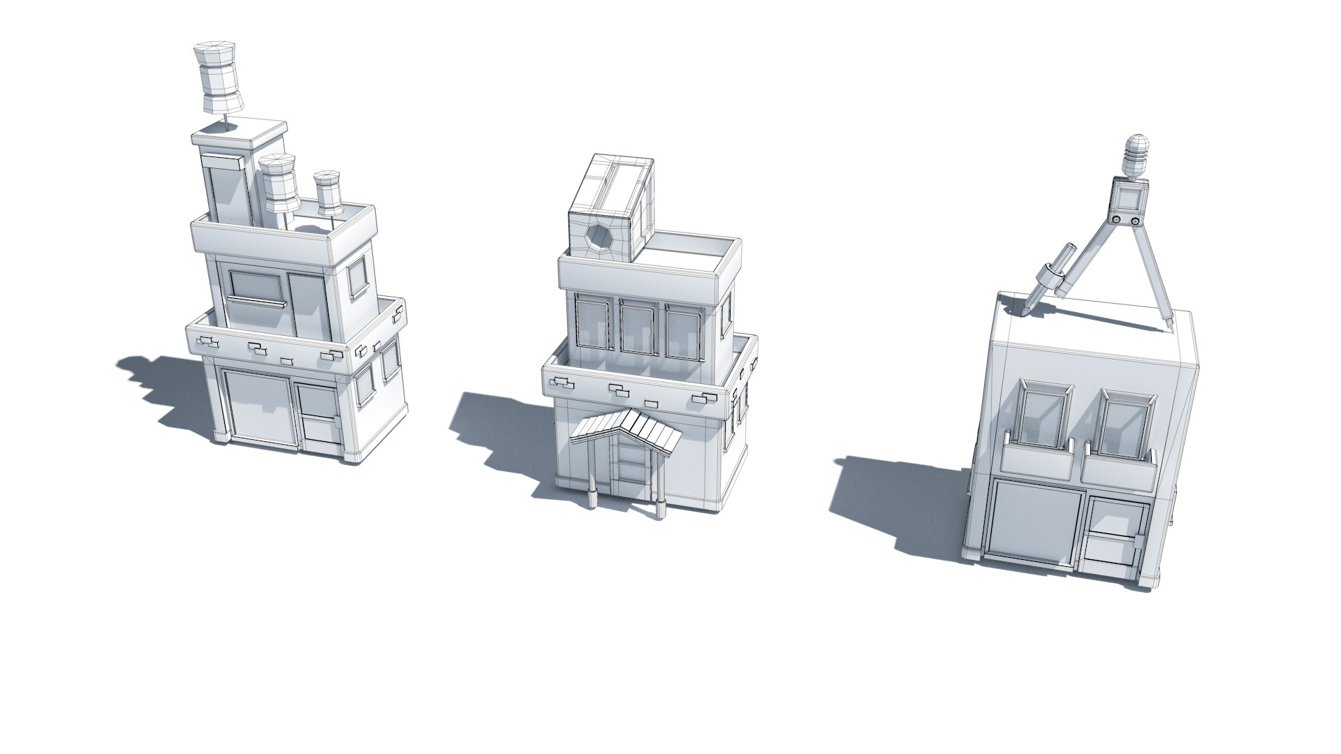 LOW POLY CARTOON ARTIST BUILDING PACK 3D Model - TurboSquid 1731663