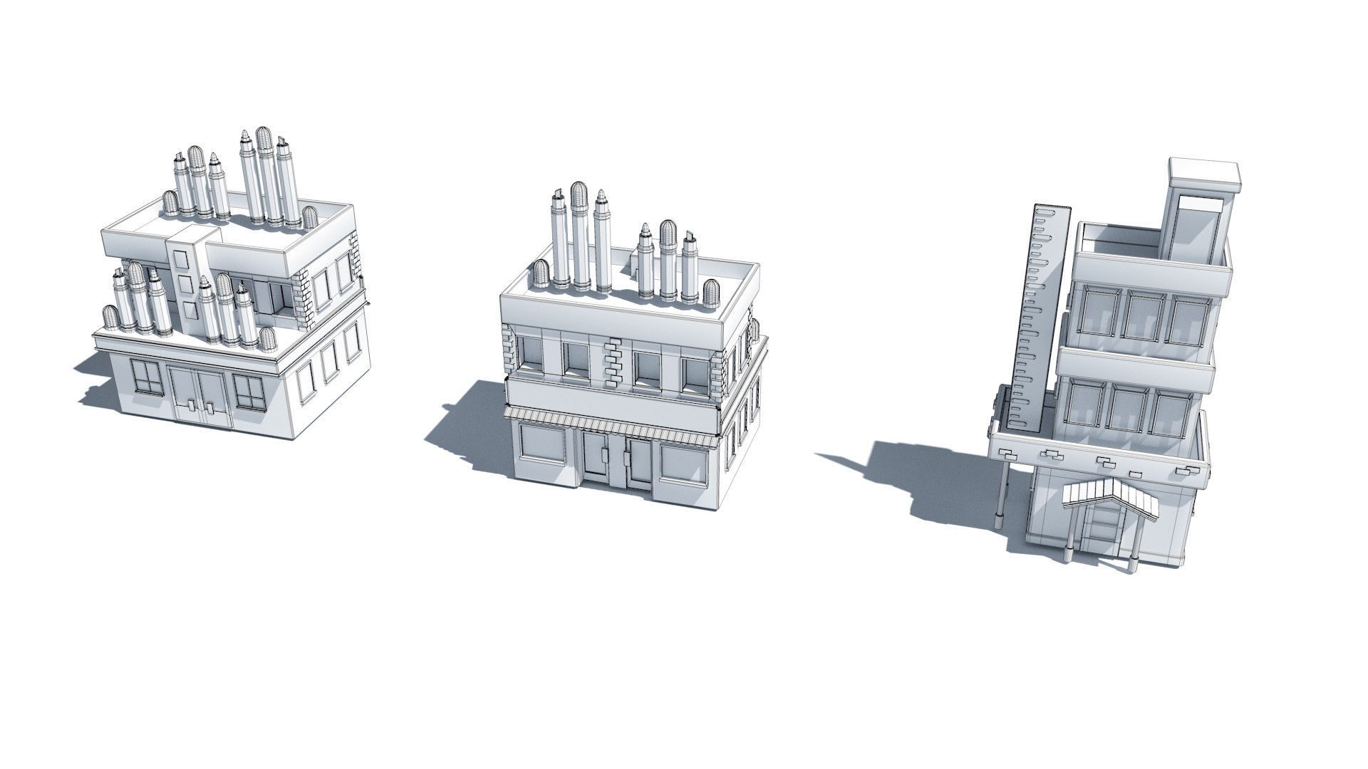LOW POLY CARTOON ARTIST BUILDING PACK 3D Model - TurboSquid 1731663