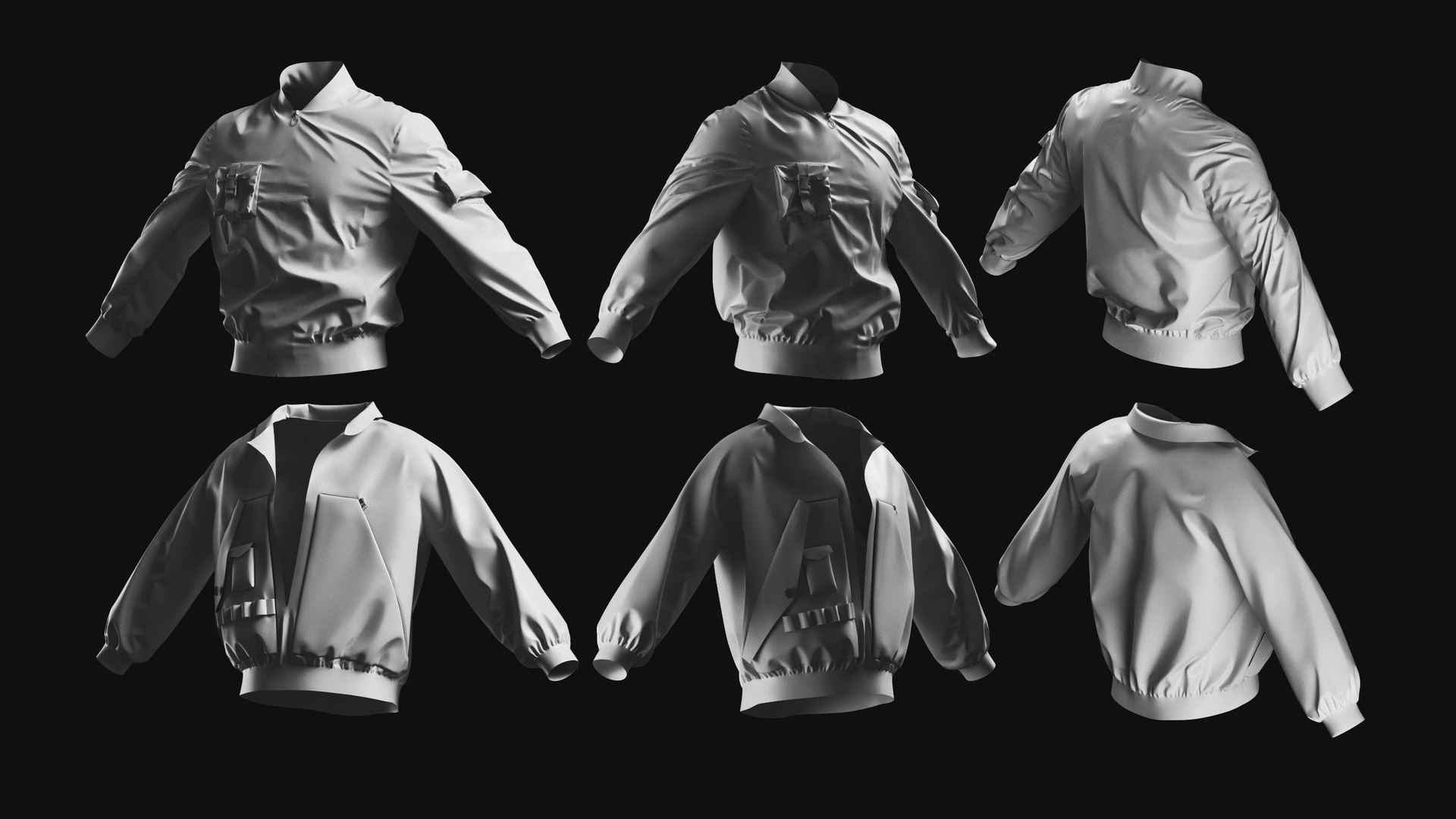 Basemesh Coat Jacket Collection 3D - TurboSquid 2191185