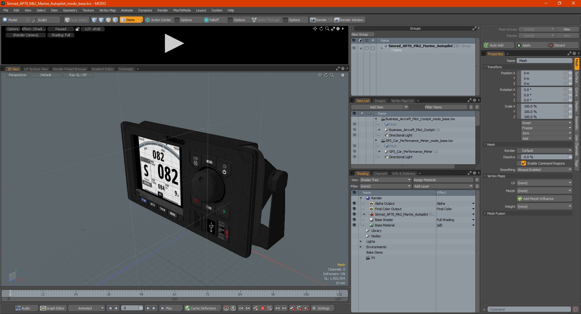 Simrad ap70 mk2 marine 3D model - TurboSquid 1673064