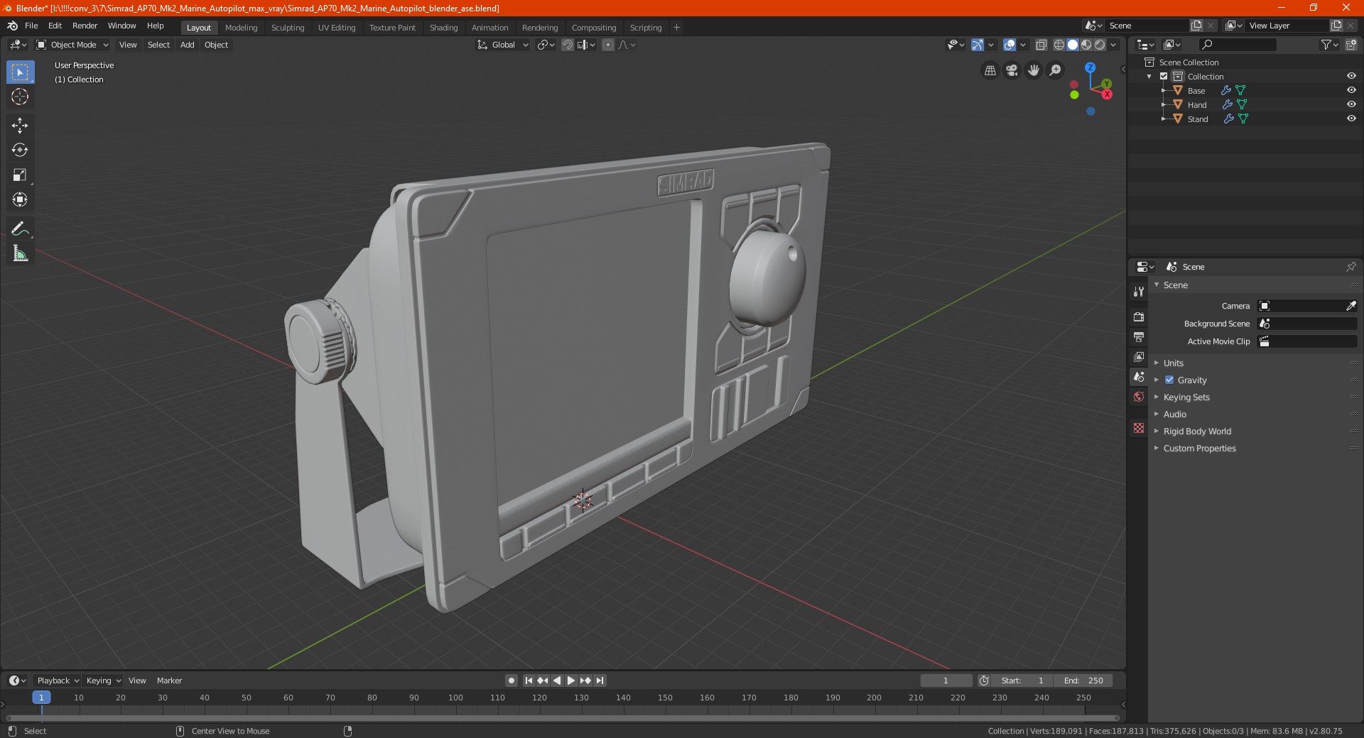 Simrad ap70 mk2 marine 3D model - TurboSquid 1673064