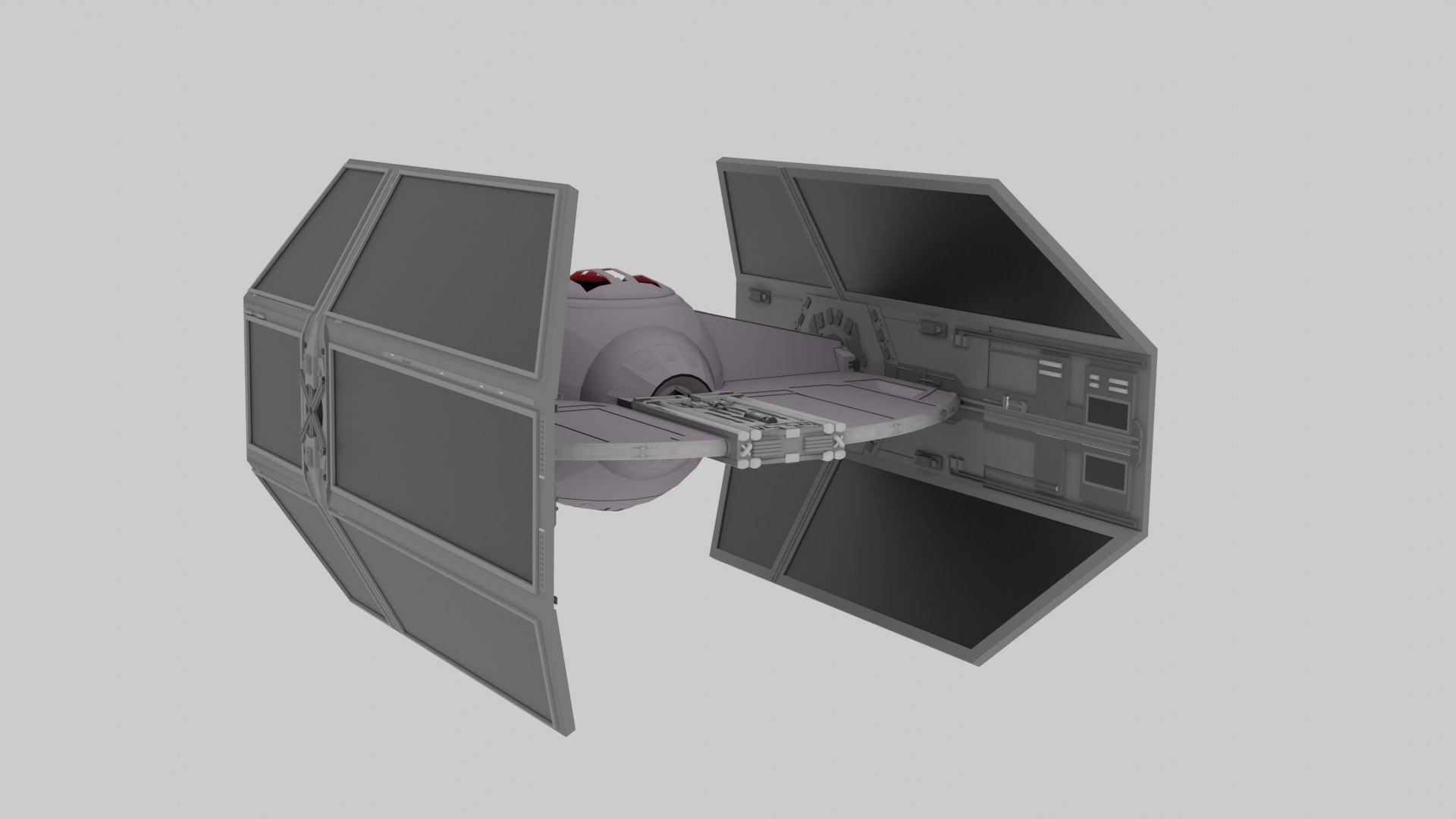 3D Star Wars Advanced Tie Fighter With Interior Darth Vader Model ...