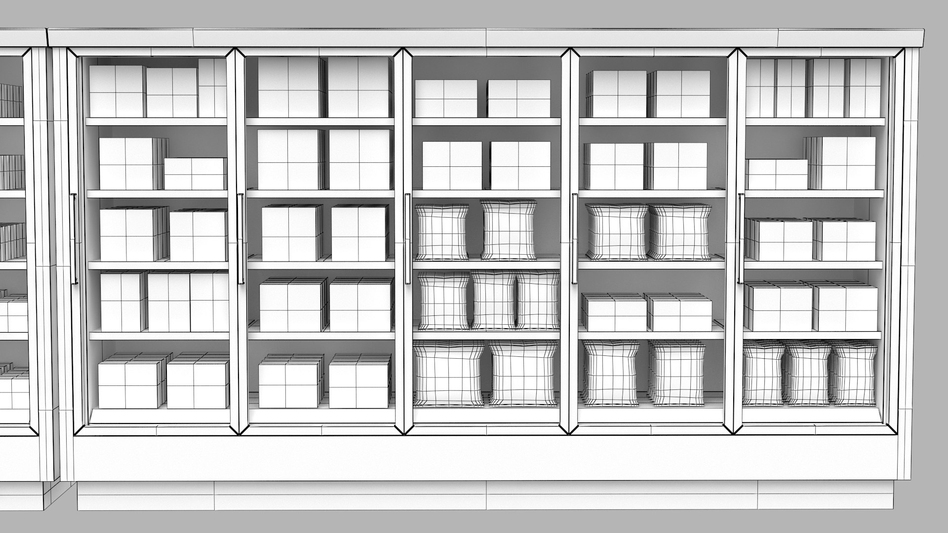 3D Supermarket Freezer Model - TurboSquid 2034659