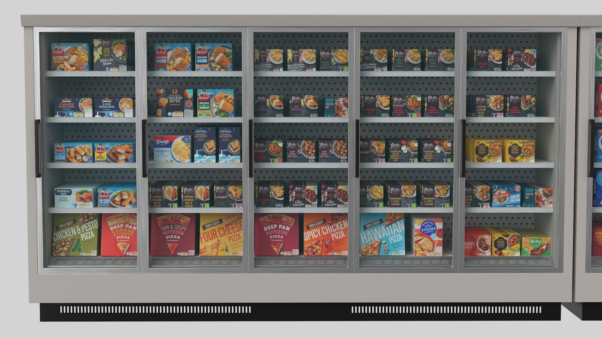 3D Supermarket Freezer Model - TurboSquid 2034659
