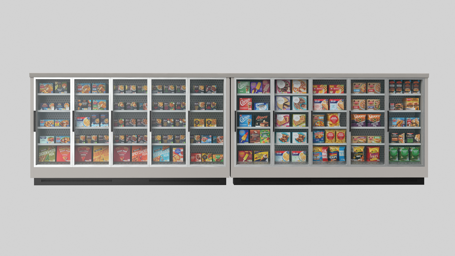 3D Supermarket Freezer Model - TurboSquid 2034659