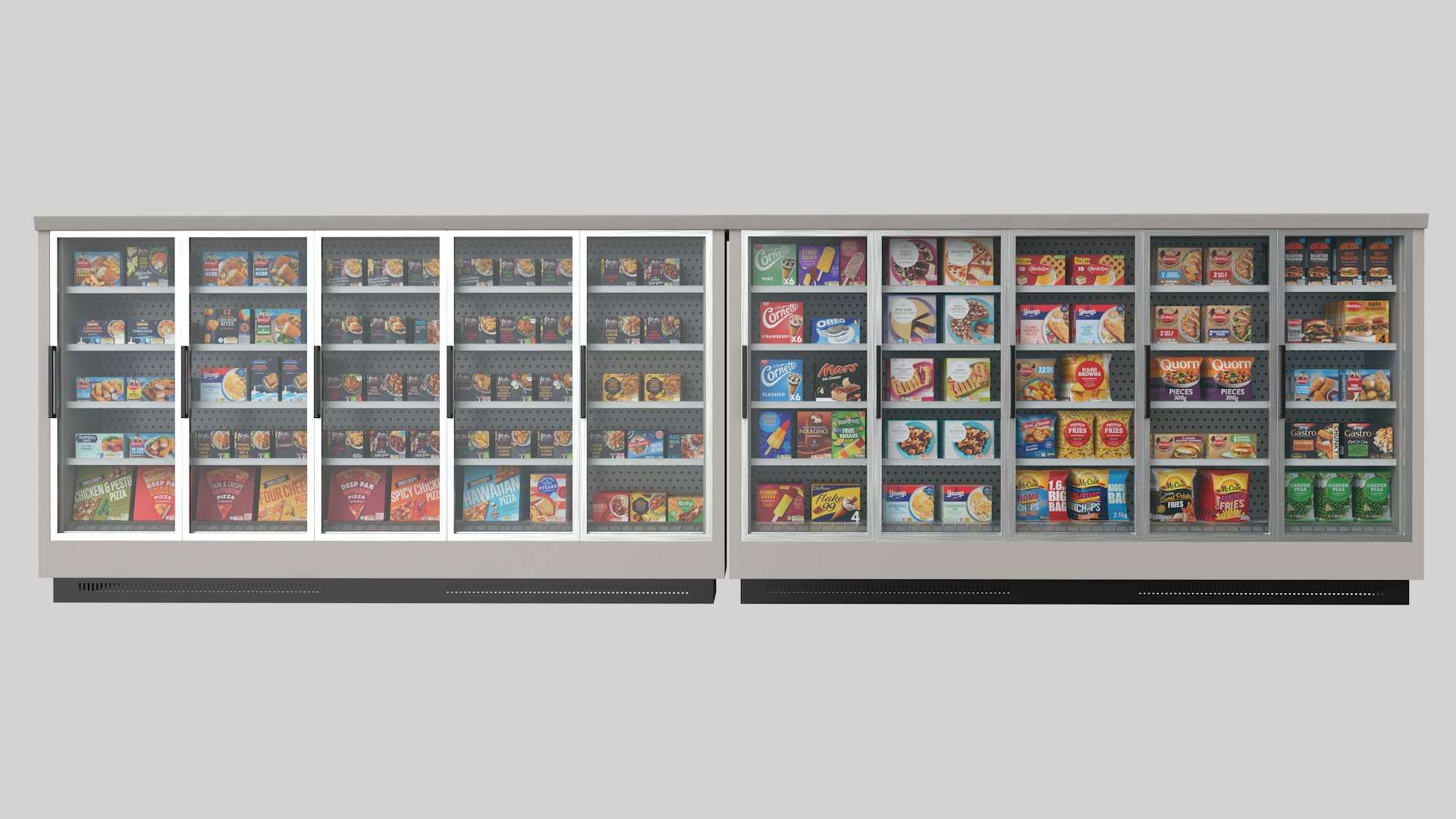 3D Supermarket Freezer Model - TurboSquid 2034659