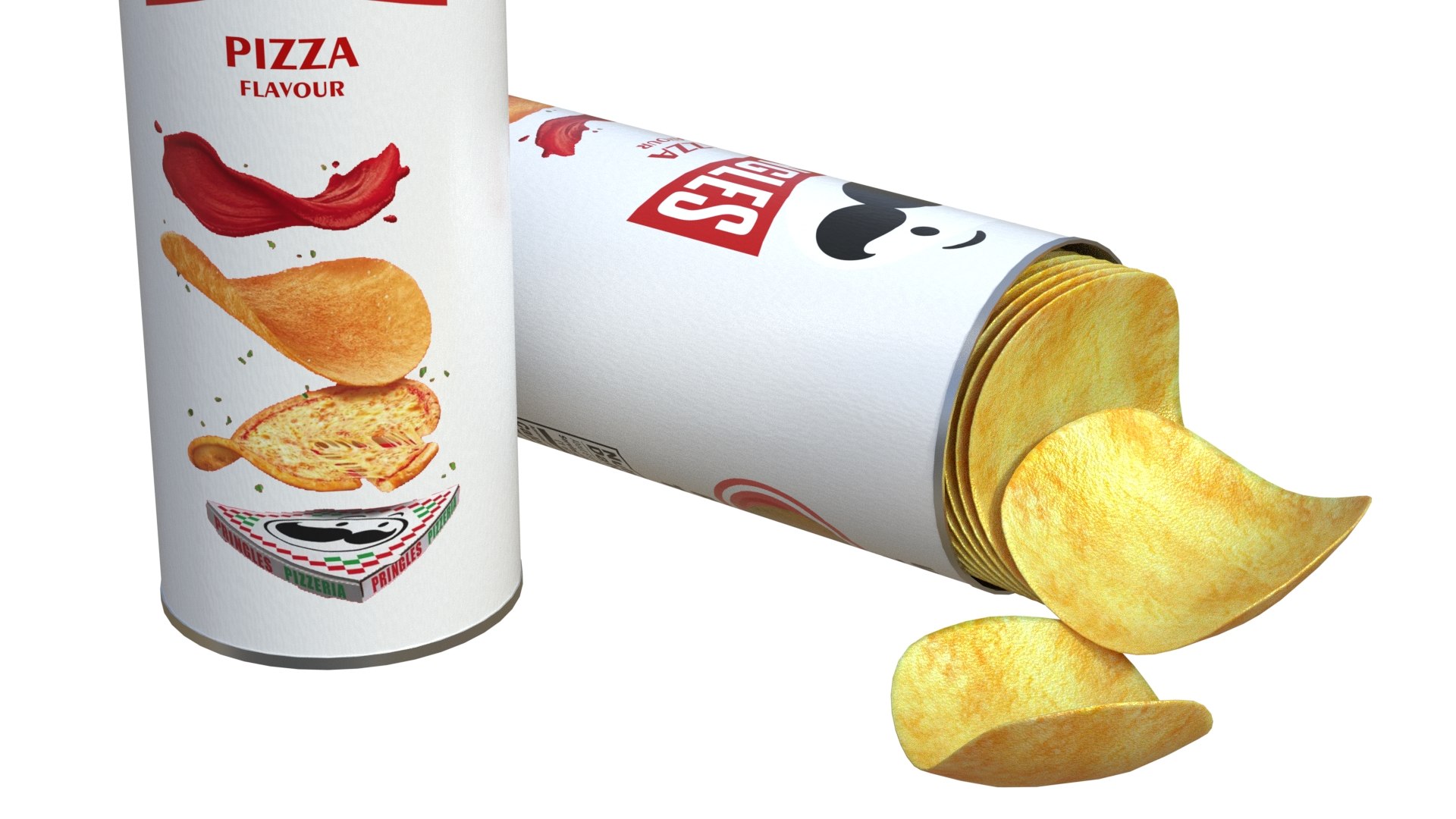 Pringles Pizza Flavour Model - TurboSquid 2370545