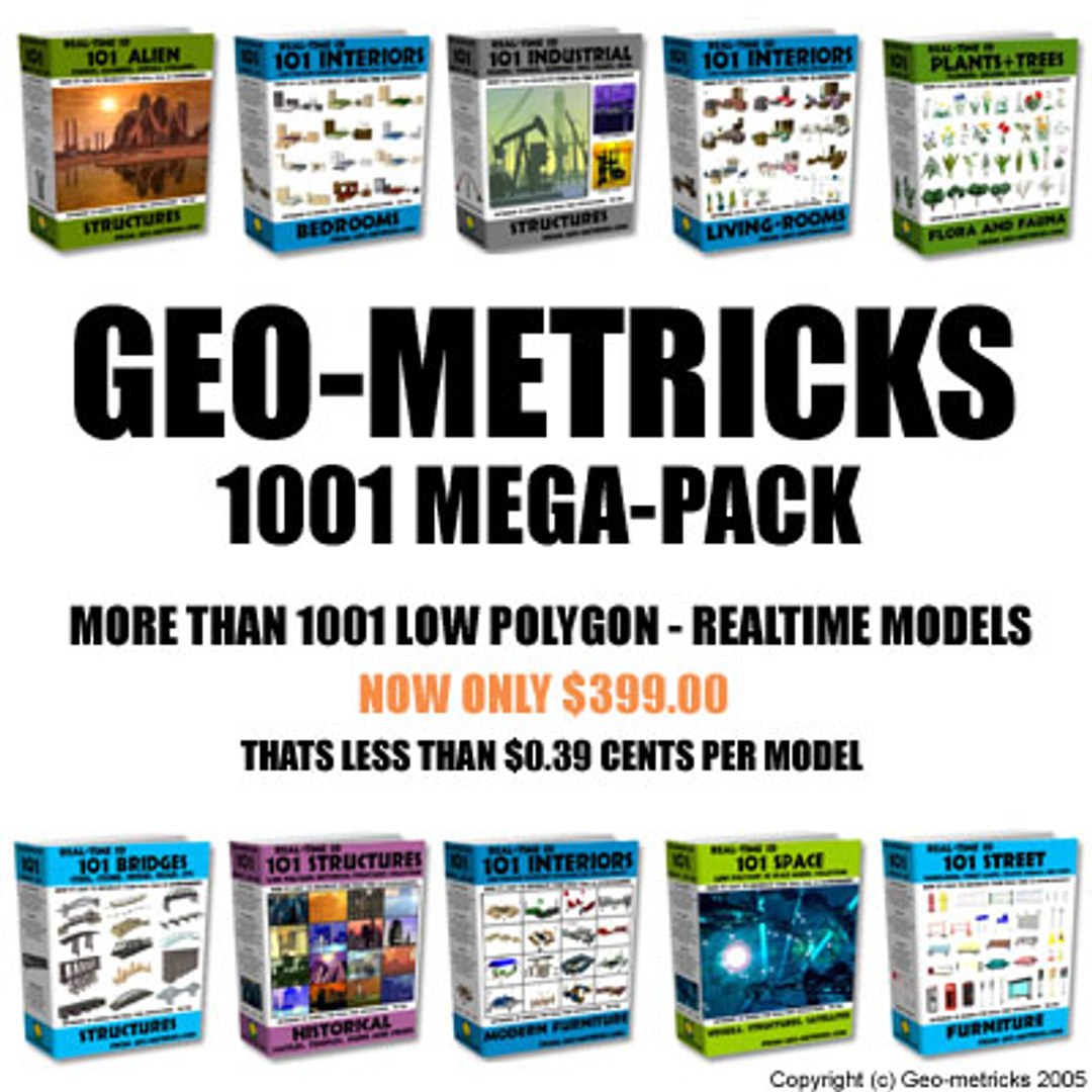 Geo-metricks Geo-metricks-1001 Industrial Bridges 3d Model