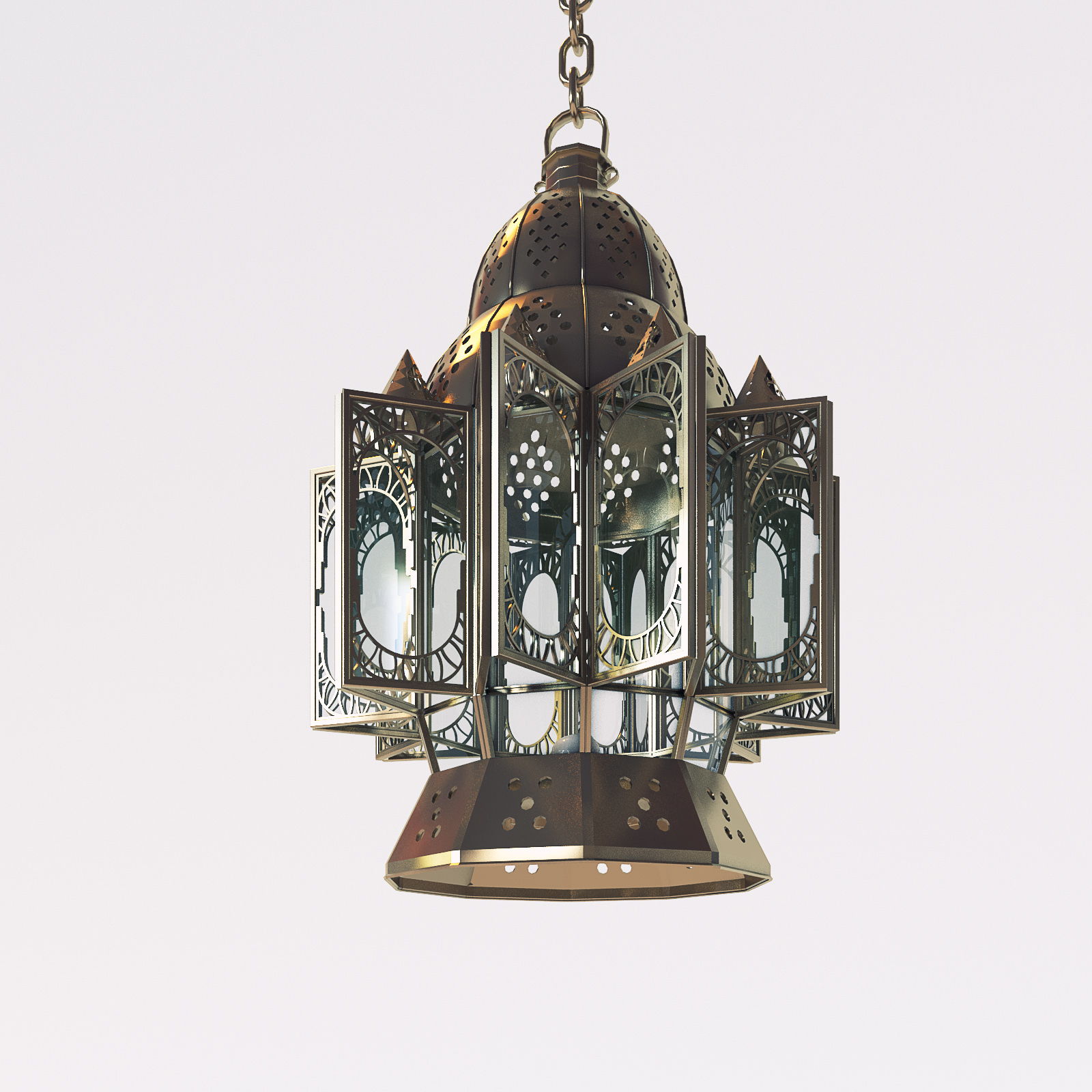 free arabic lamp 3d model