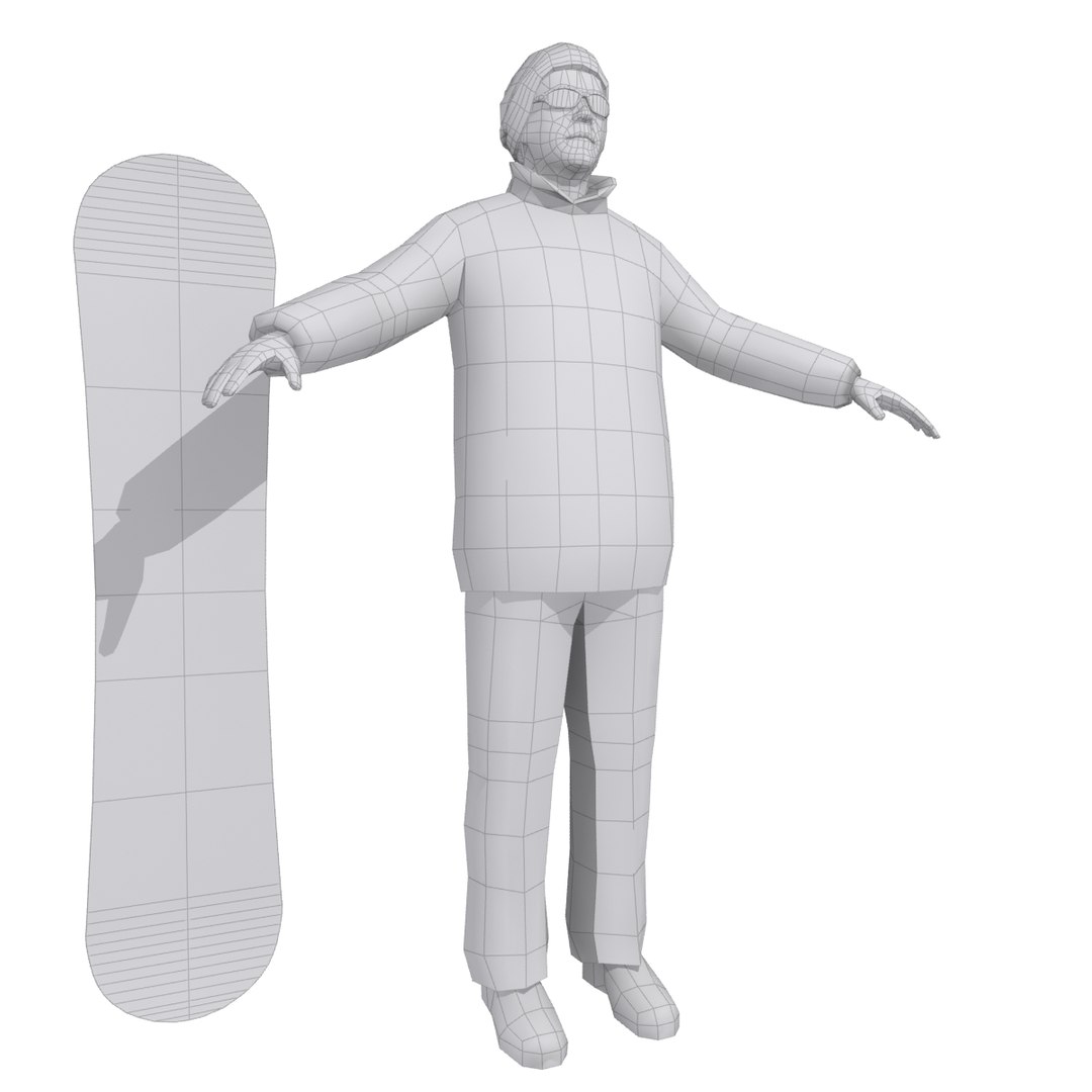 Snowboarder Player Games 3d Model
