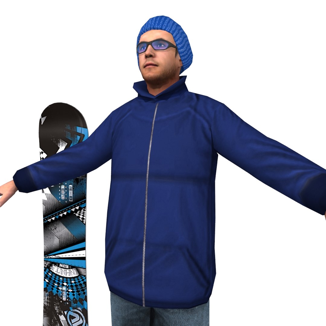 Snowboarder Player Games 3d Model