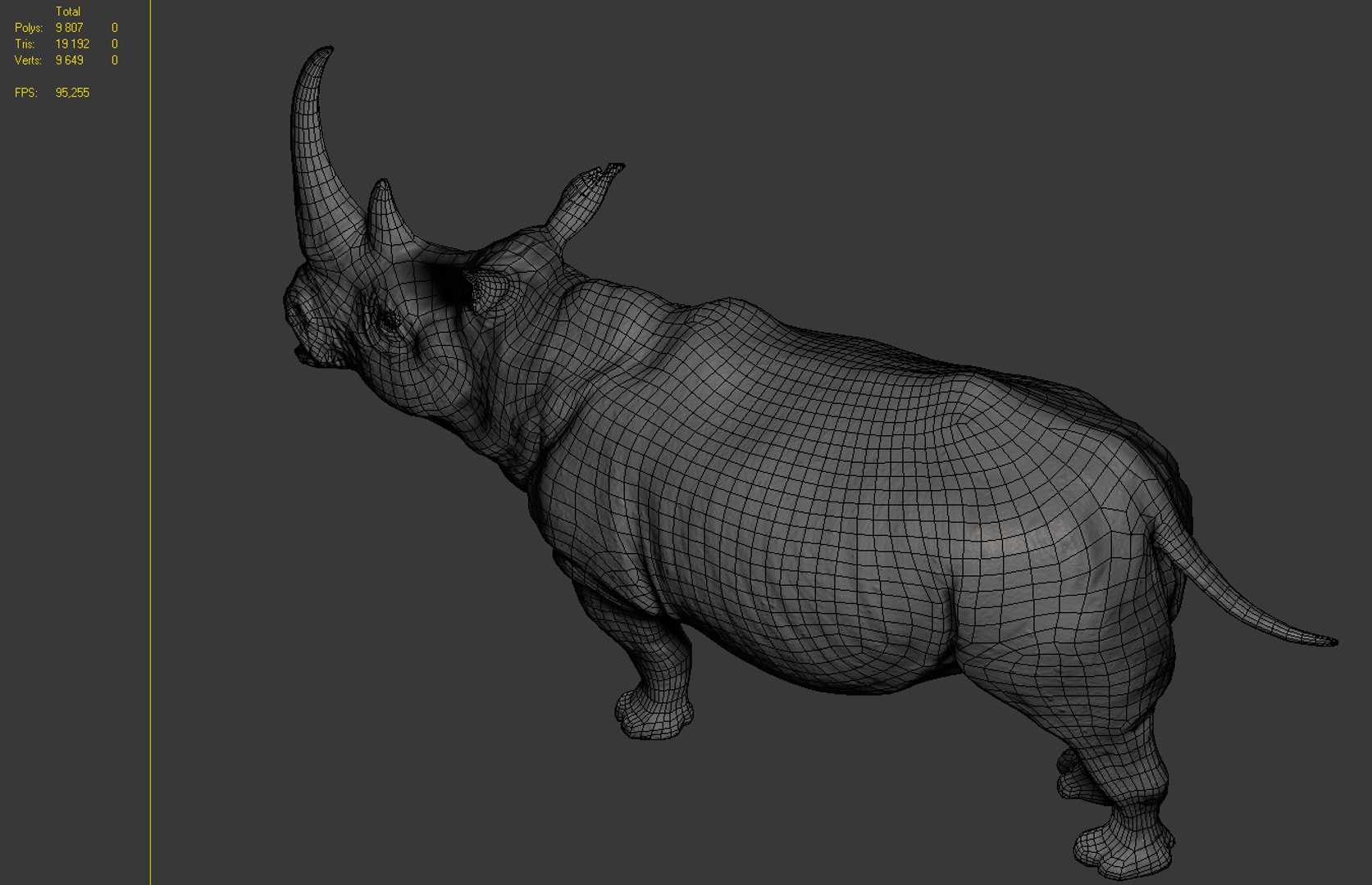 3d rigged rhino