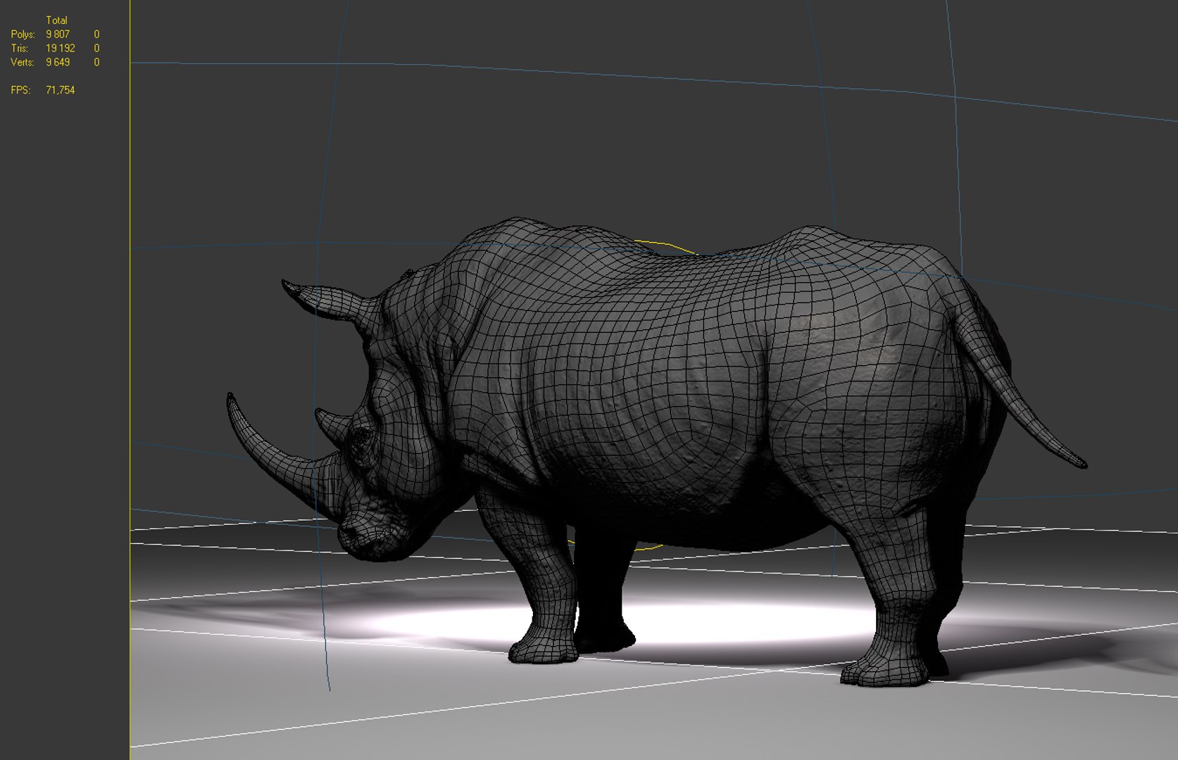 3d rigged rhino