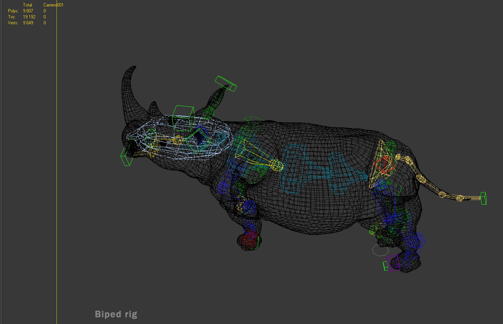 3d rigged rhino