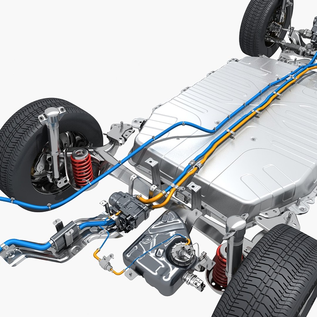 3D chassis electric car model - TurboSquid 1428452