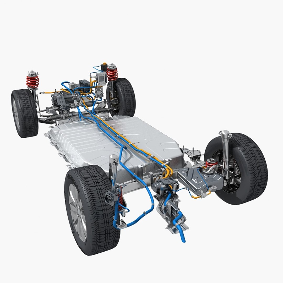 3D chassis electric car model - TurboSquid 1428452