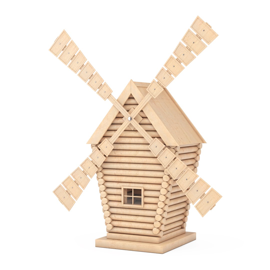 Old Wooden Windmill Farm Miniature 3D Model - TurboSquid 1923238